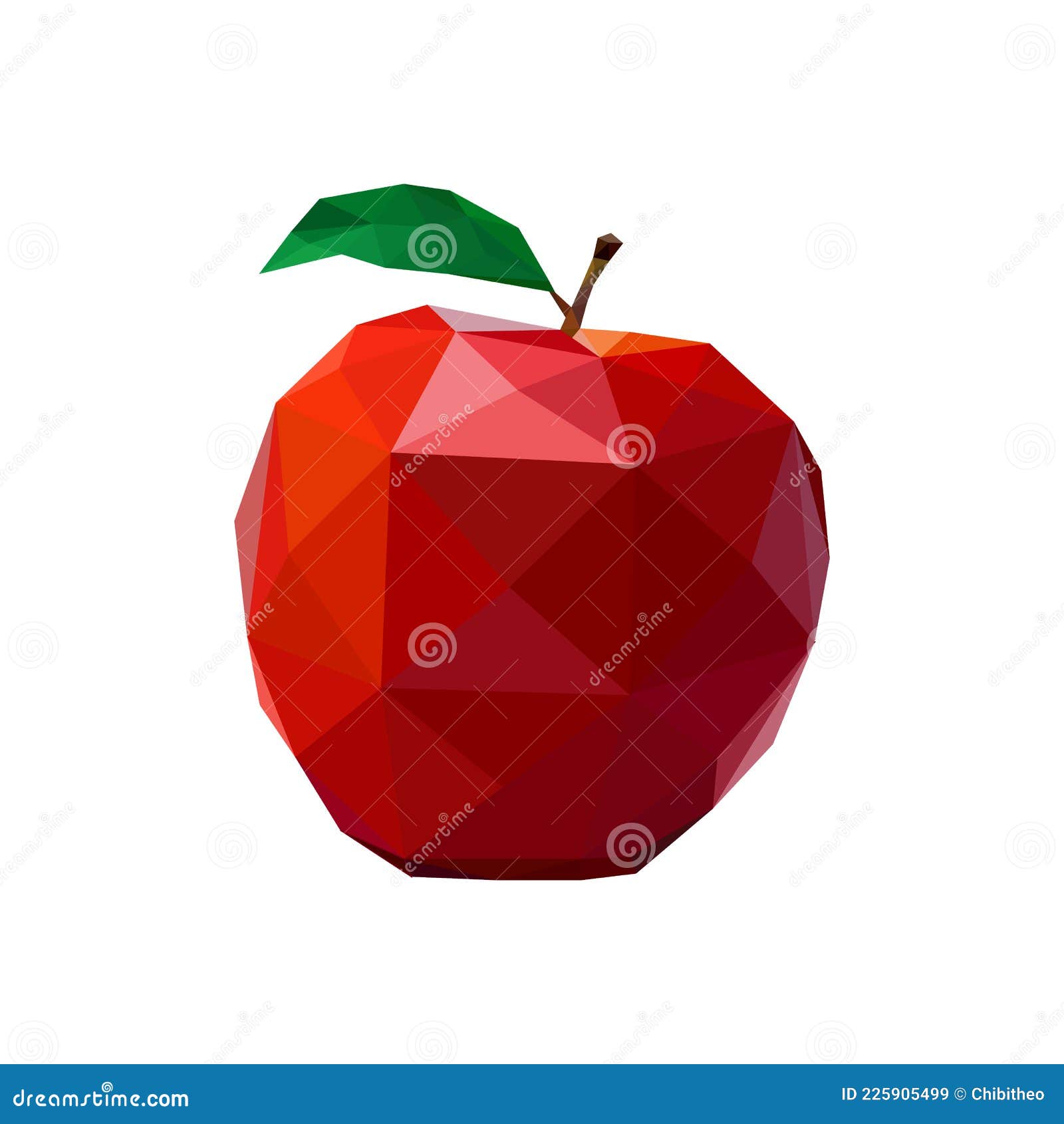 Apple Polygon Art Image. Vector Illustration Stock Vector ...