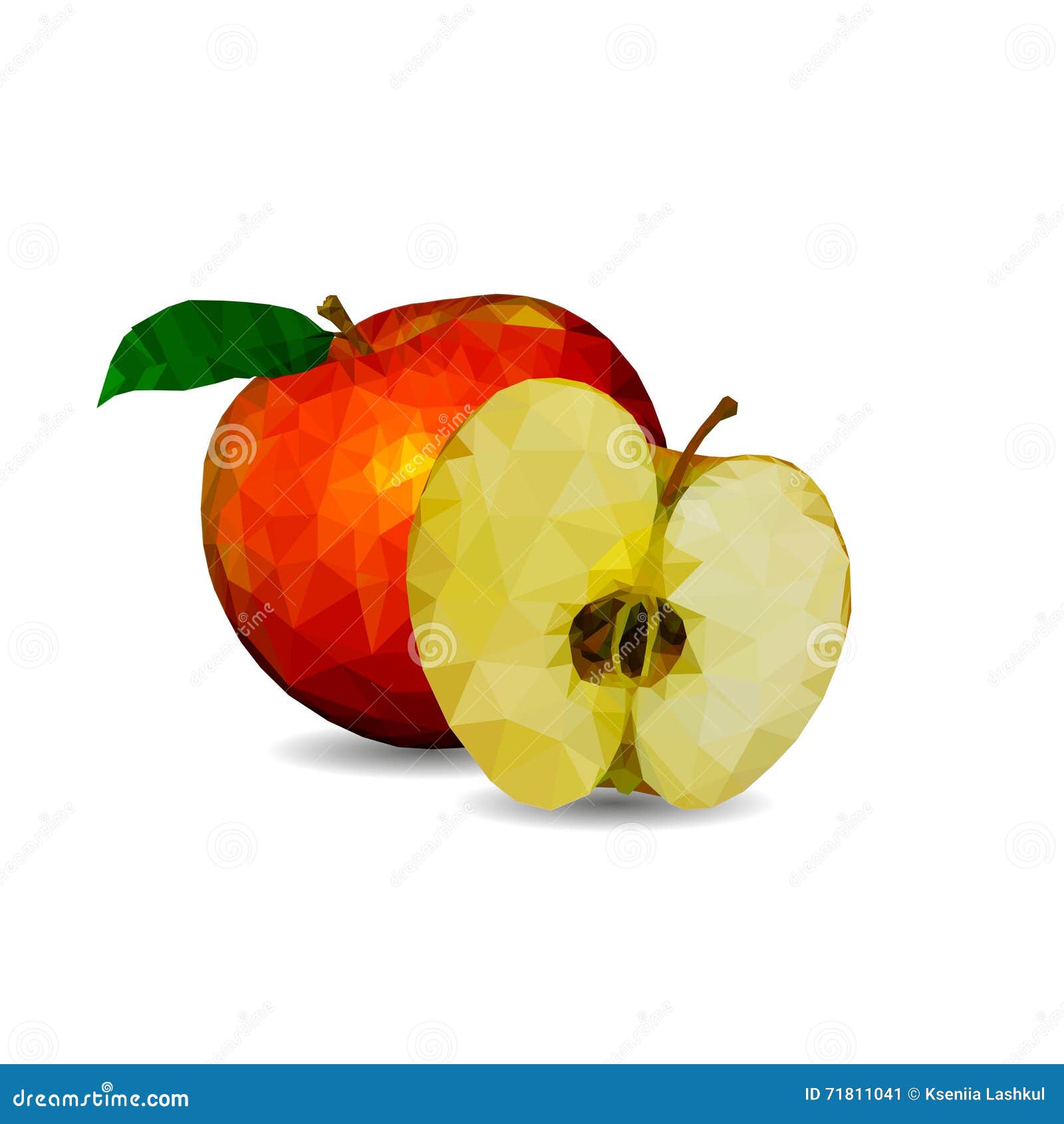 Apple in Polygonal Graphics Stock Vector - Illustration of eps10 ...