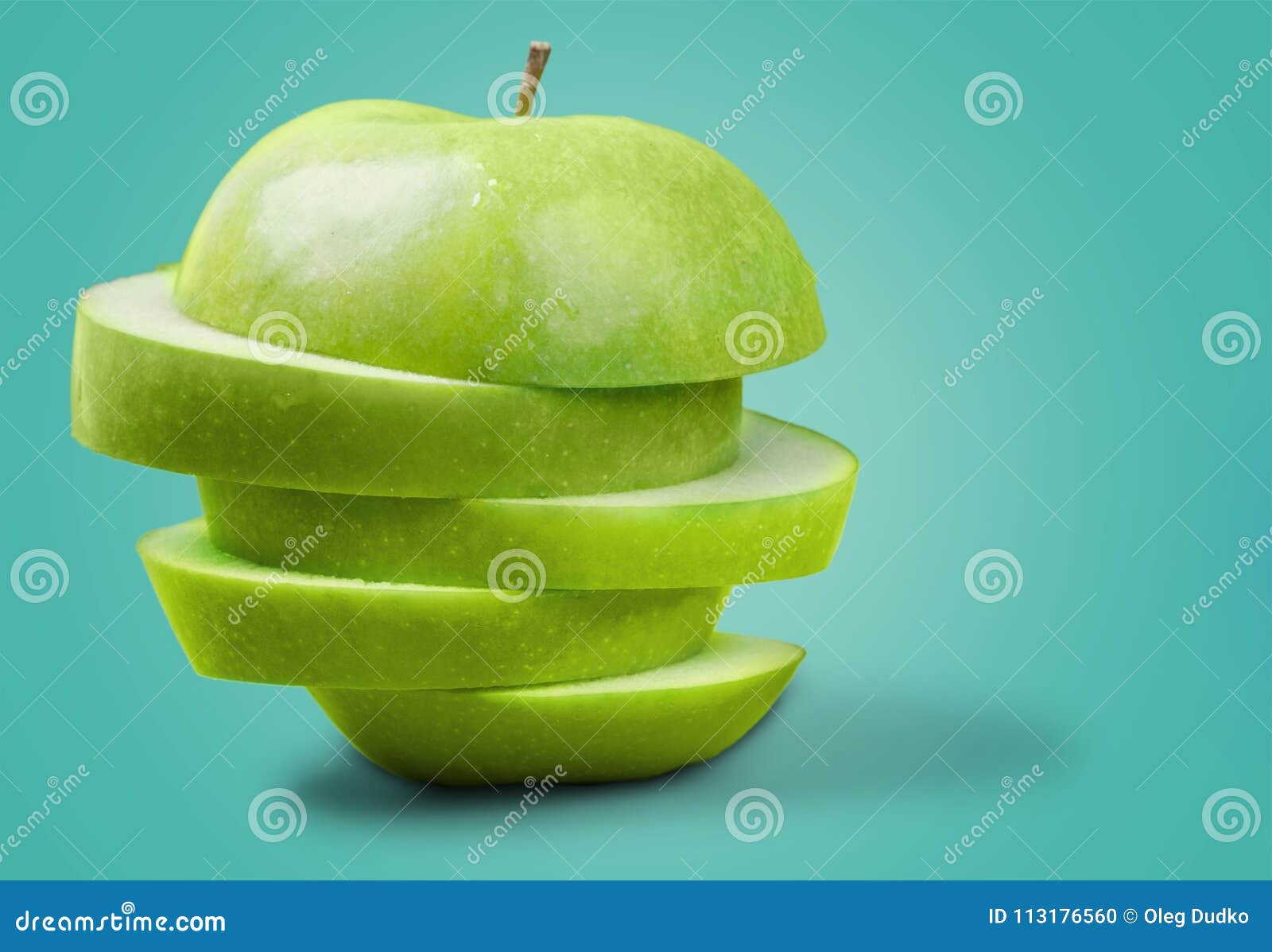 Apple stock photo. Image of food, green, portion, single - 113176560