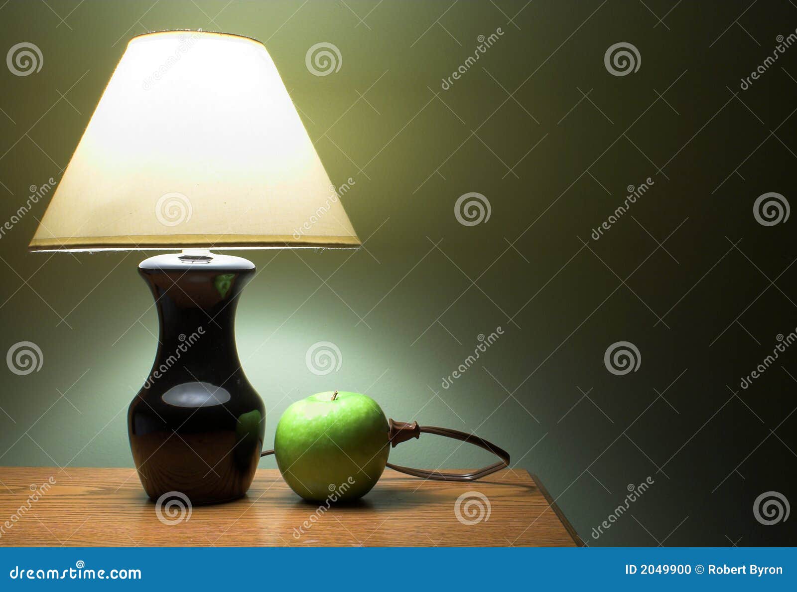 Apple Powered Lamp stock photo. Image of energize, goodness - 2049900