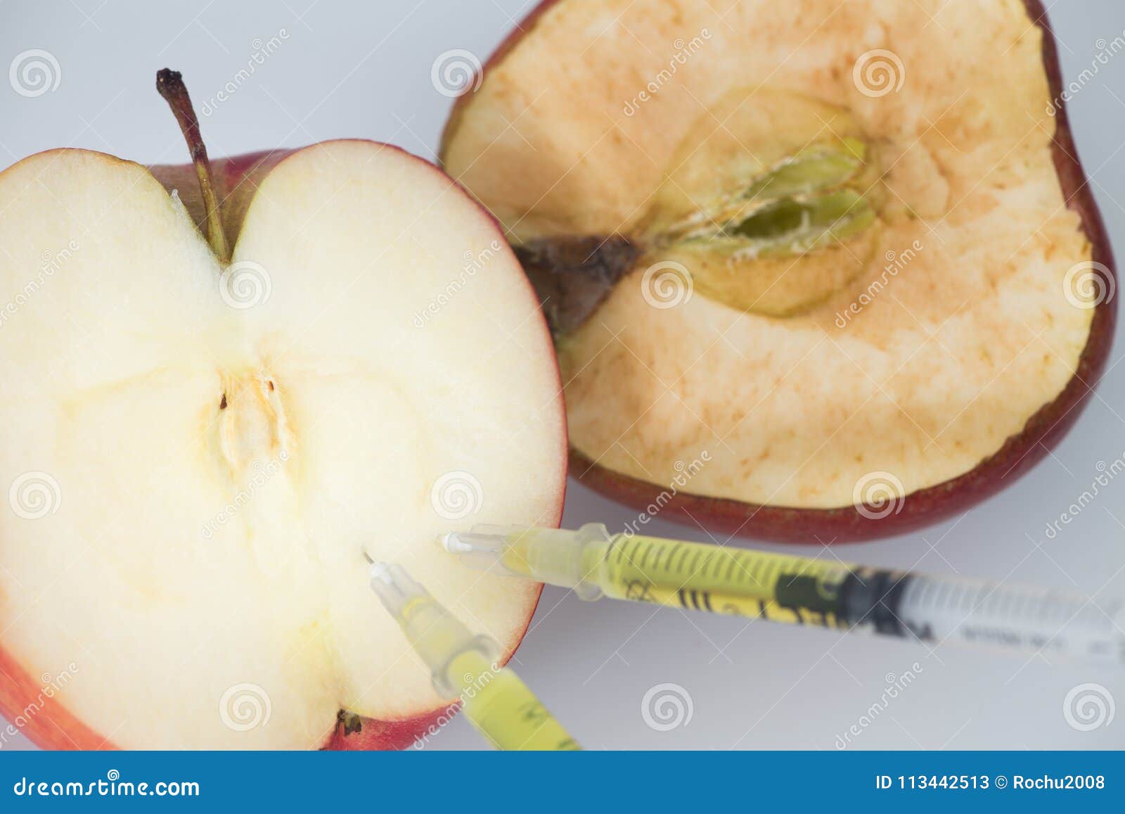 Apple with Punched Needles and Syringes As a Concept for Modifying Food ...