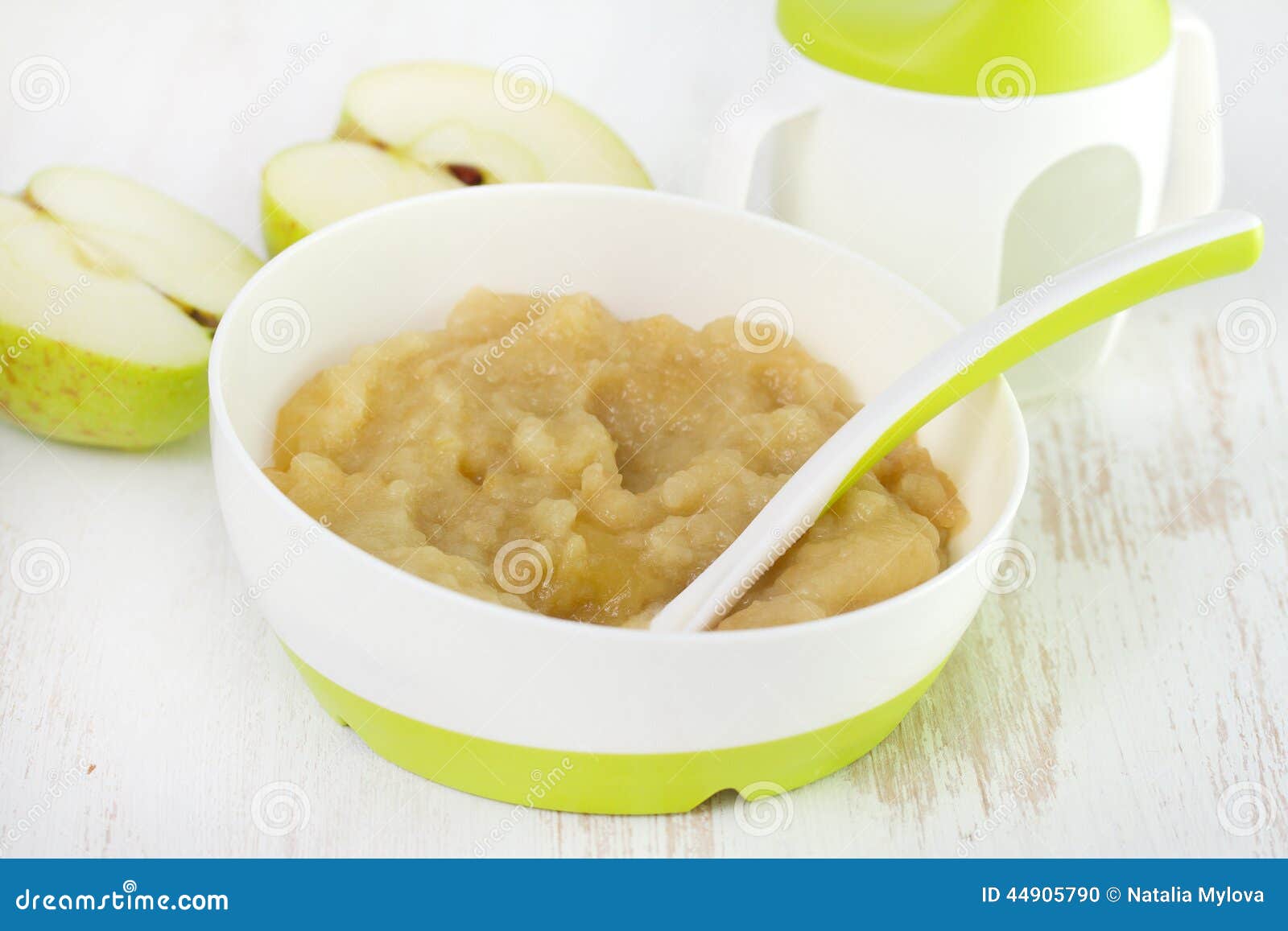 Apple puree stock photo. Image of lunch, spoon, health - 44905790