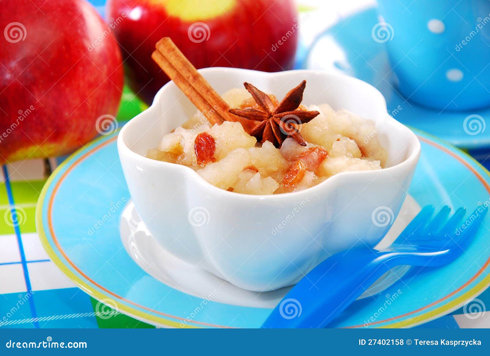 Apple Puree with Raisins for Baby Stock Photo - Image of dessert, fresh ...
