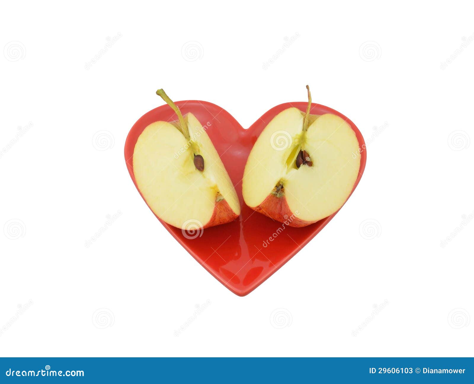 Apple Quarters stock image. Image of isolated, healthy - 29606103