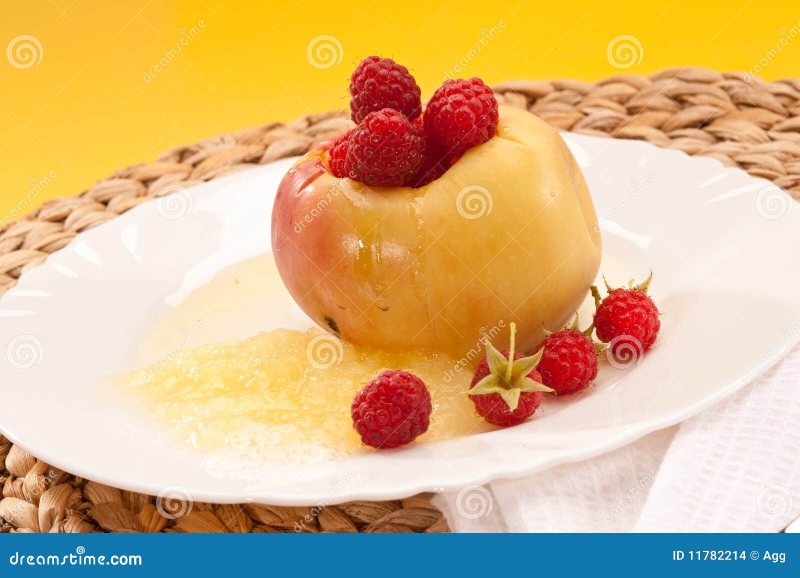 Apple and raspberries stock photo. Image of food, desset - 11782214