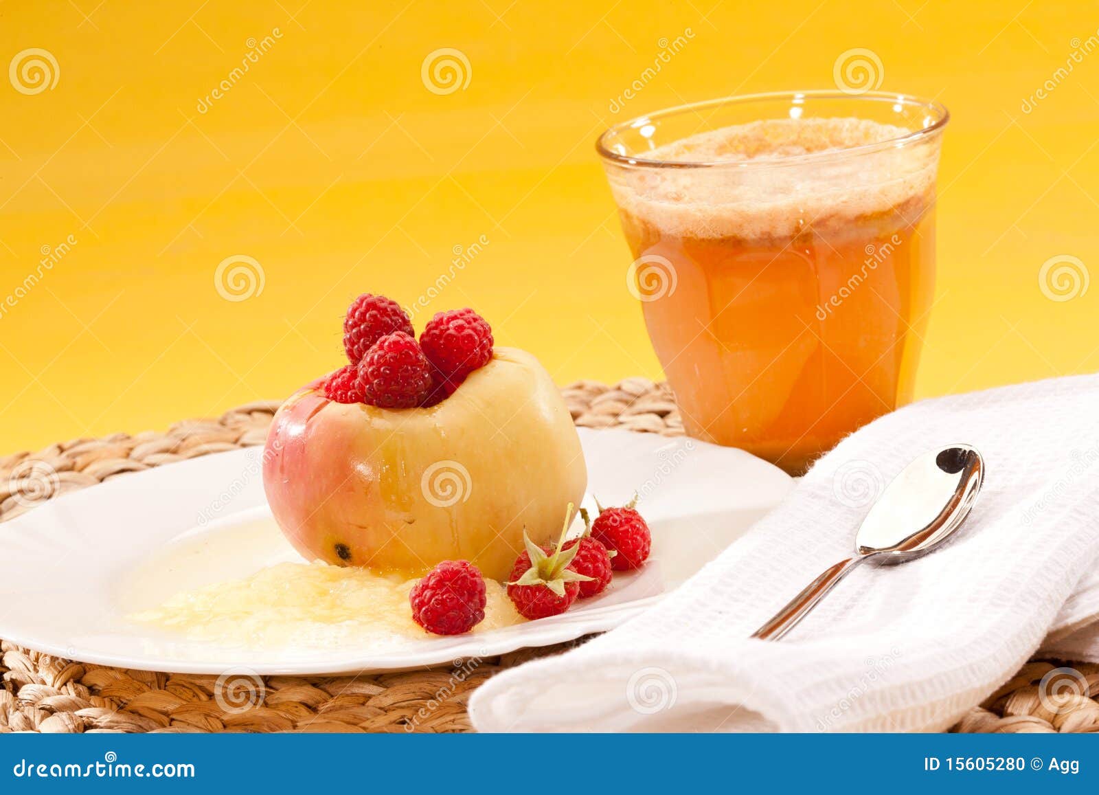 Apple and raspberries stock photo. Image of sweet, yellow - 15605280