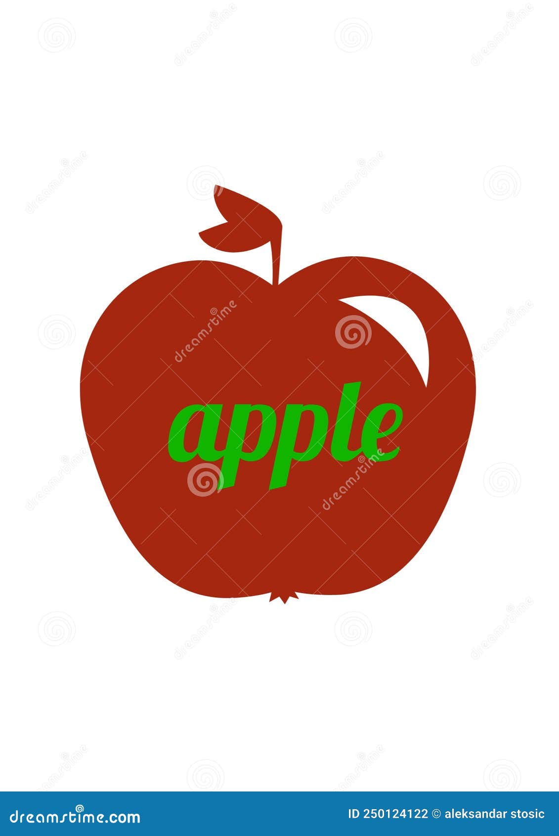 Apple Red Abstract Text Logo Stock Illustration - Illustration of font ...