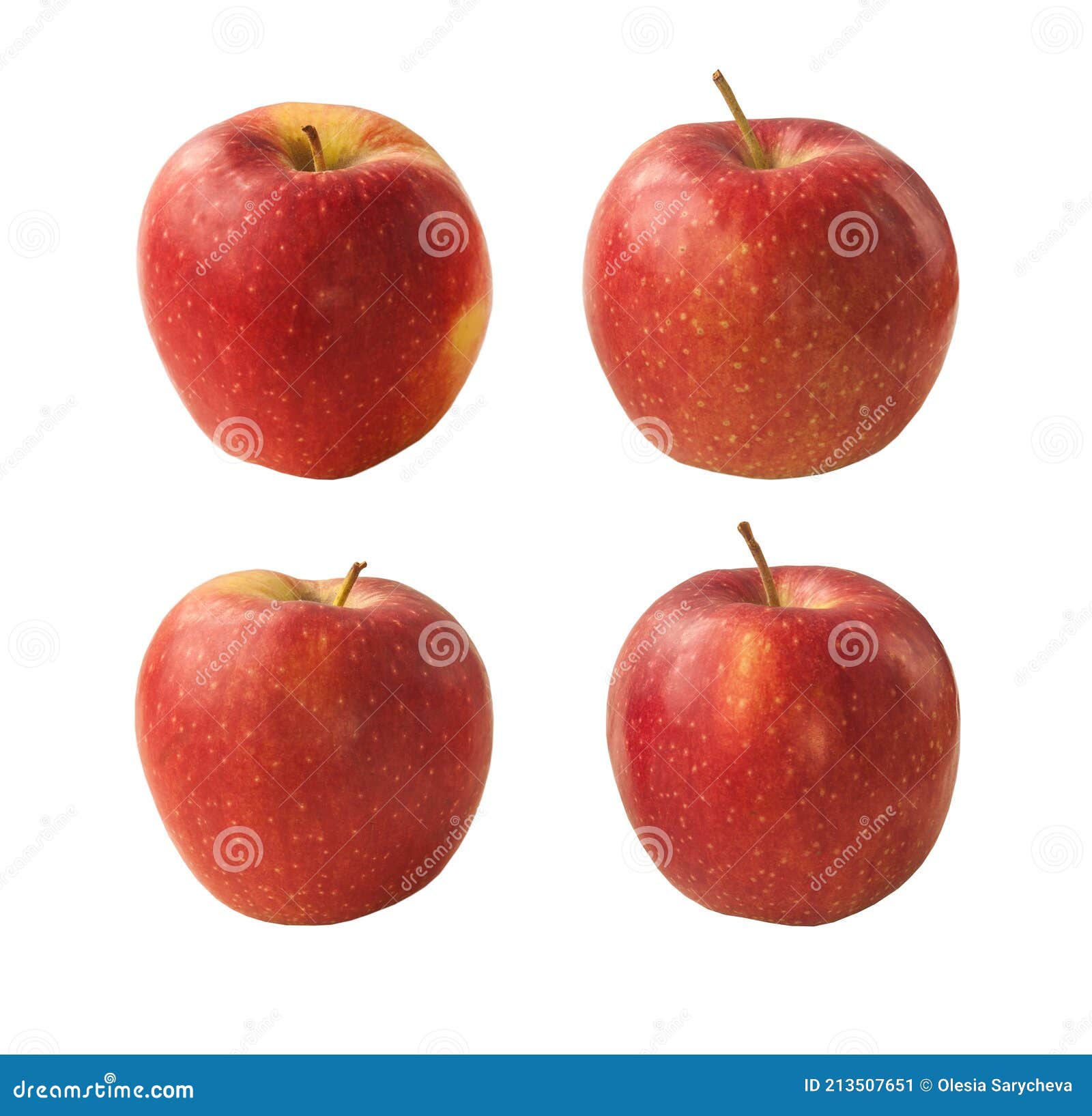 Apple Red Prince on a White Background Stock Image - Image of ripening ...