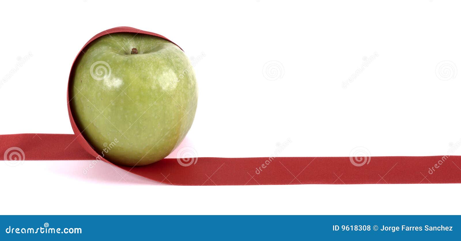 Apple ribbon stock photo. Image of diet, fruit, decoration - 9618308