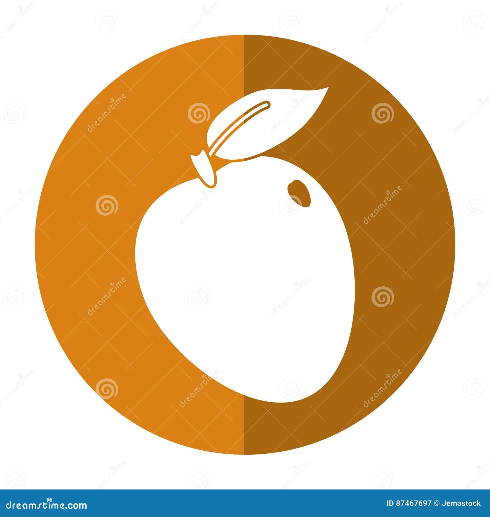 Apple Ripe Fruit Icon Shadow Stock Vector - Illustration of snack ...