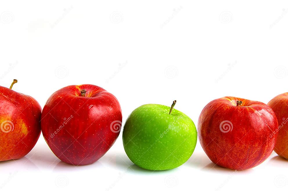 Apple row stock photo. Image of fruit, green, apple, individual - 7653348