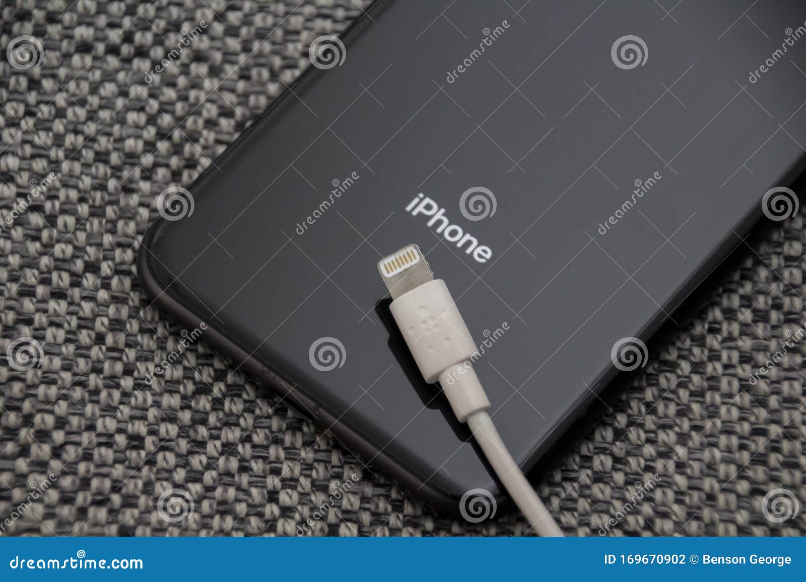 Apple Iphone Lightning Connector Cable with Apple Logo Editorial ...