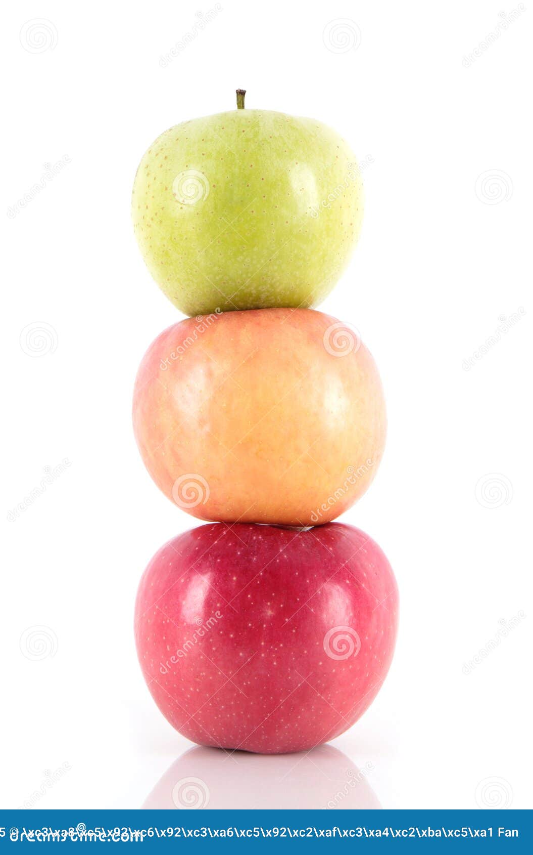 Apple`s Ripening Process on White Stock Image - Image of mature, apples ...
