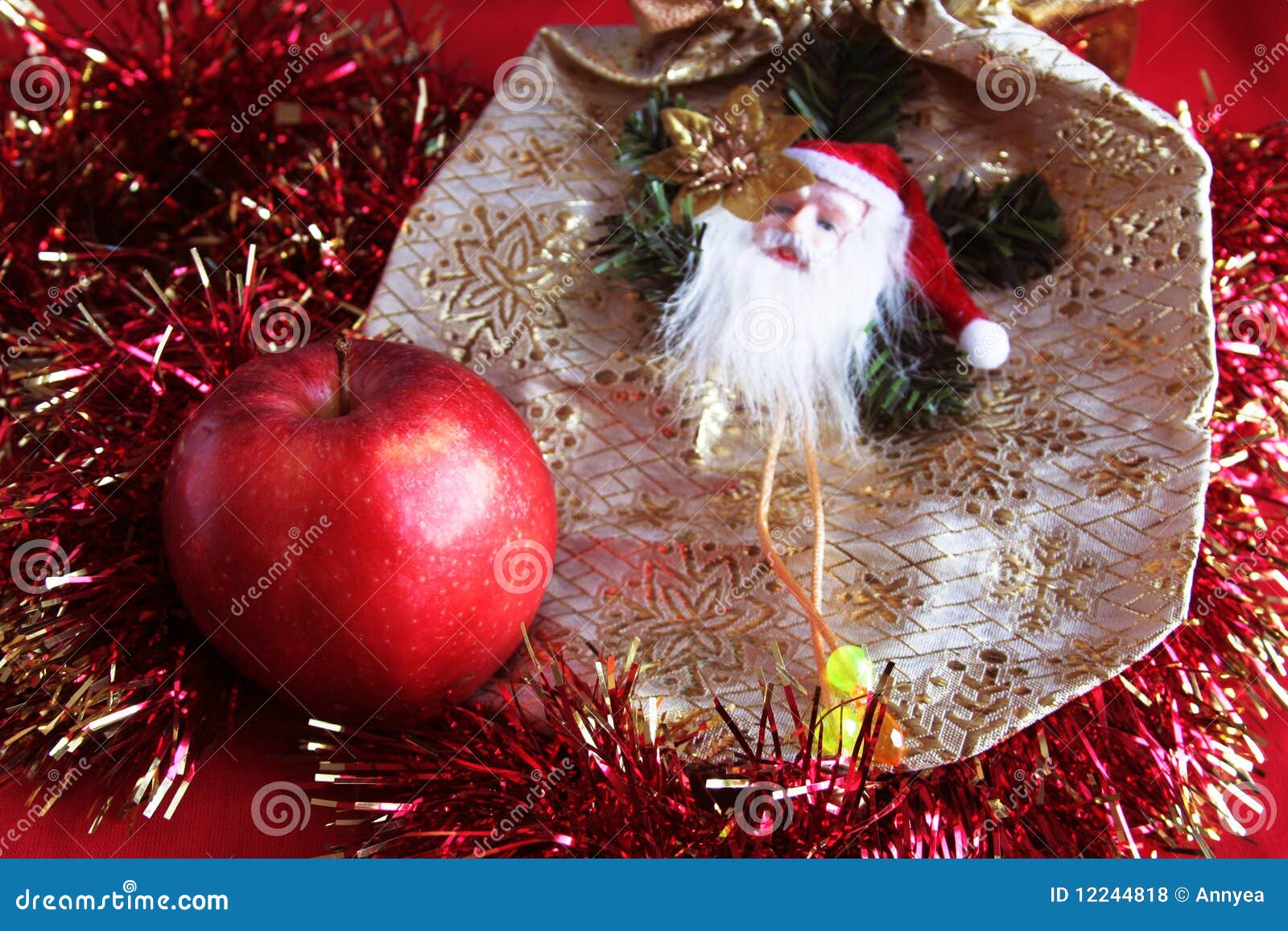 Apple and Santa Claus stock photo. Image of schtoonk - 12244818