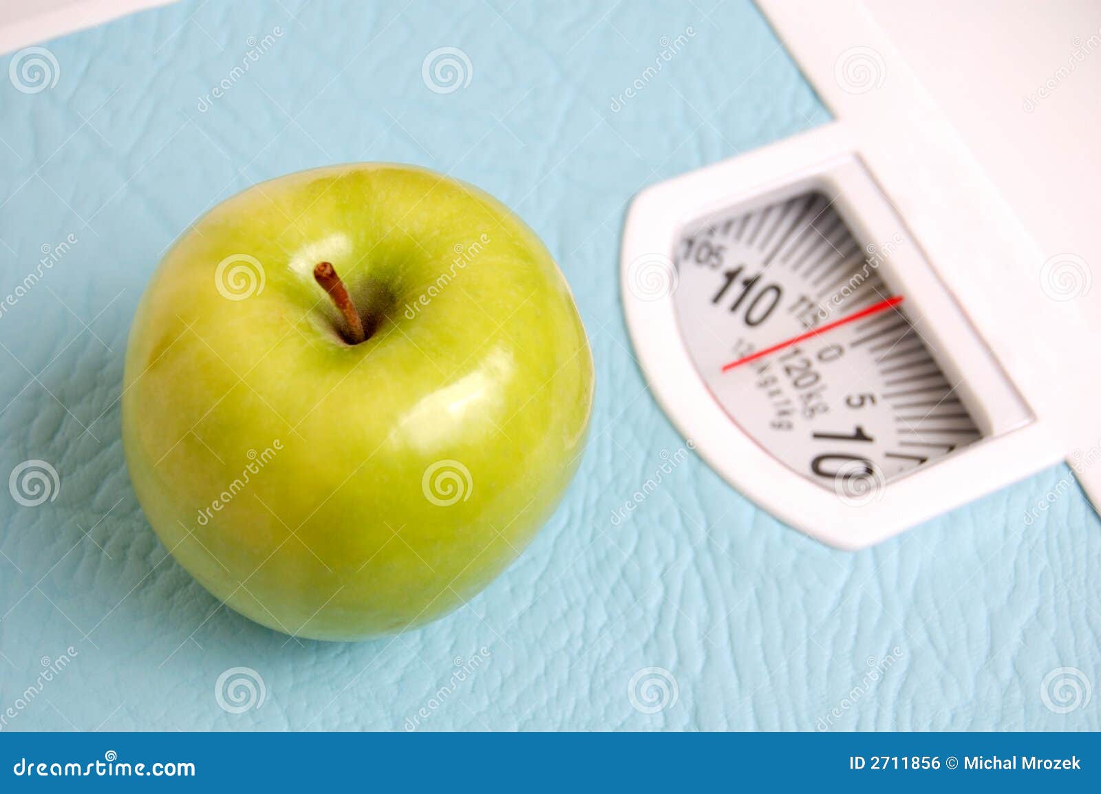 Apple on a scale stock photo. Image of measure, nutrition - 2711856