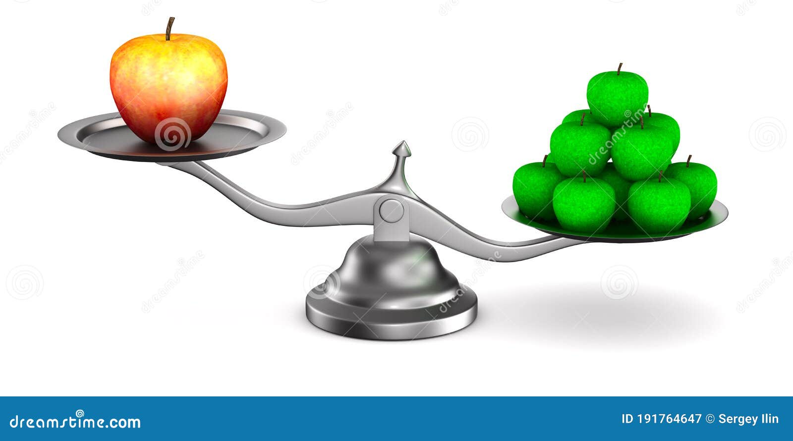 Apple on Scales. Isolated 3D Illustration Stock Illustration ... Apple on Scales. Isolated 3D Illustration Stock Illustration ...