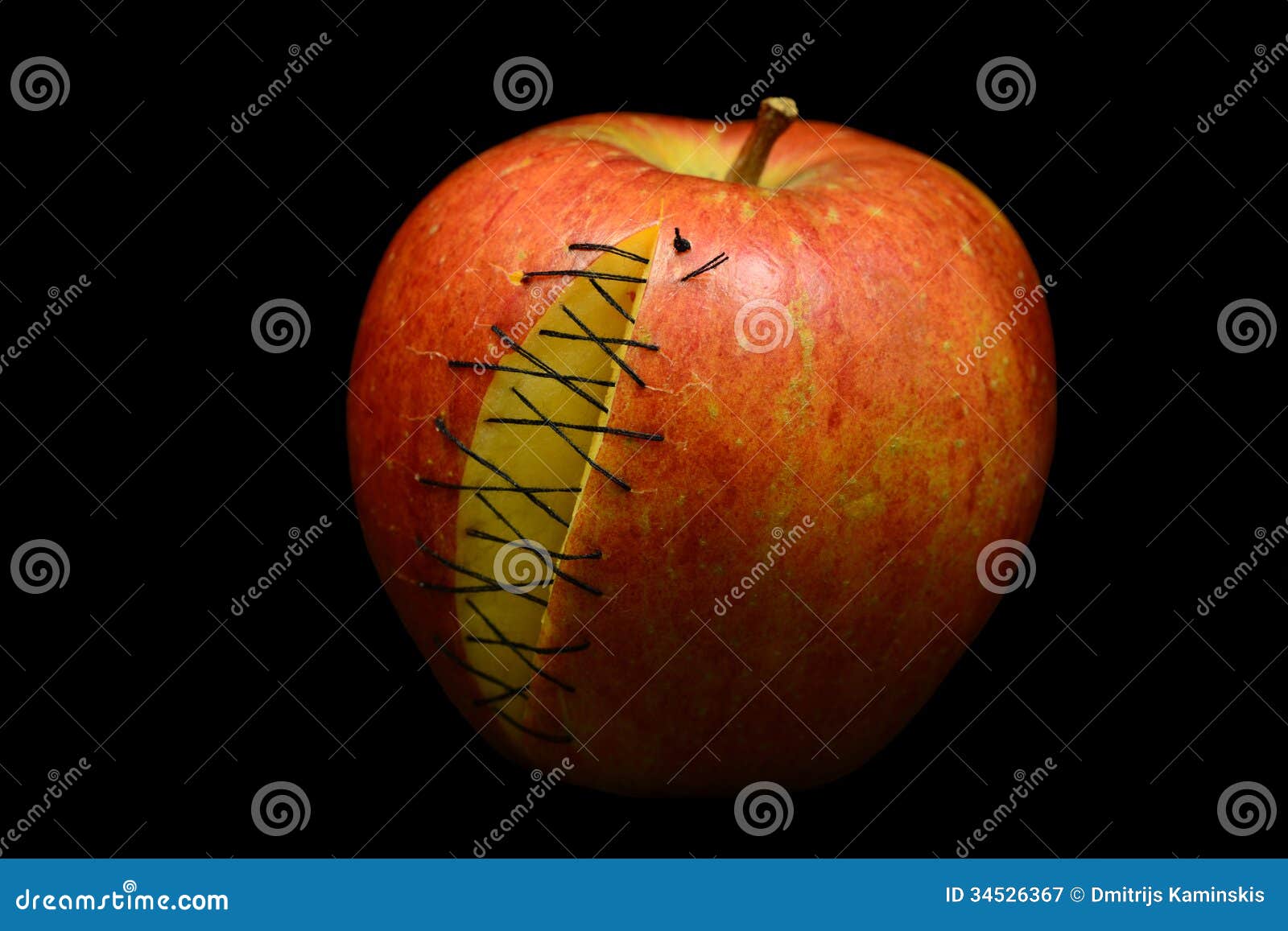Apple with scars stock image. Image of diet, delicious - 34526367