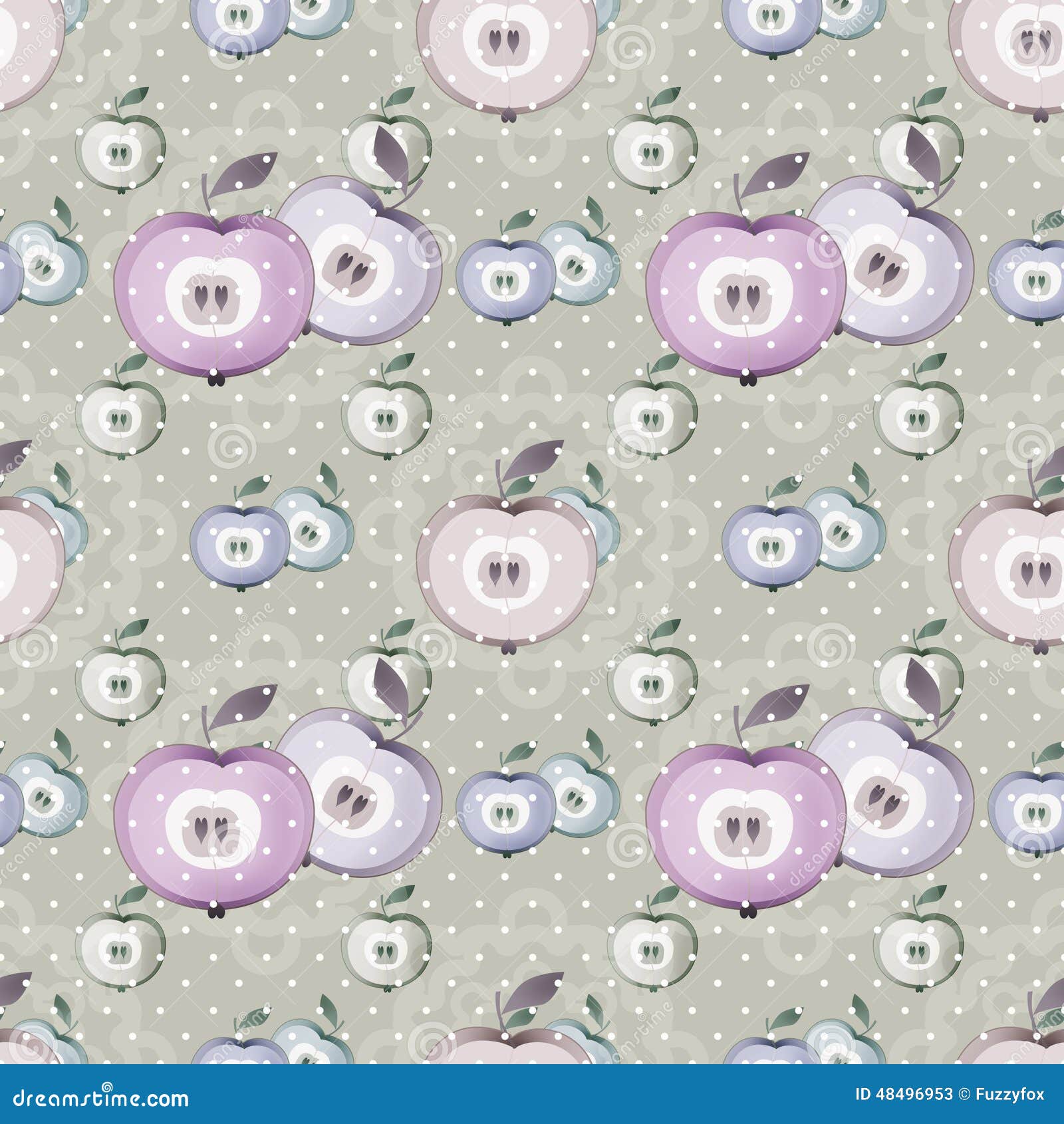 Apple Seamless Pattern Apples Texture Kids Cute Retro Background Stock ...