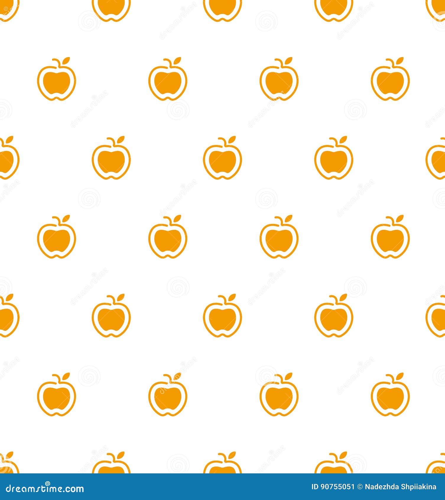 Apple Seamless Pattern Background Stock Illustration - Illustration of ...
