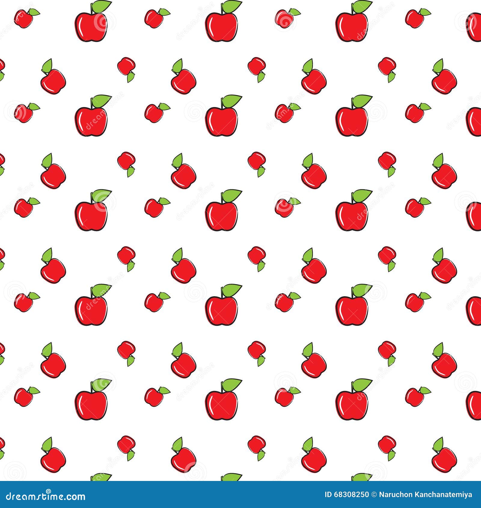 Apple seamless pattern stock vector. Illustration of pattern - 68308250