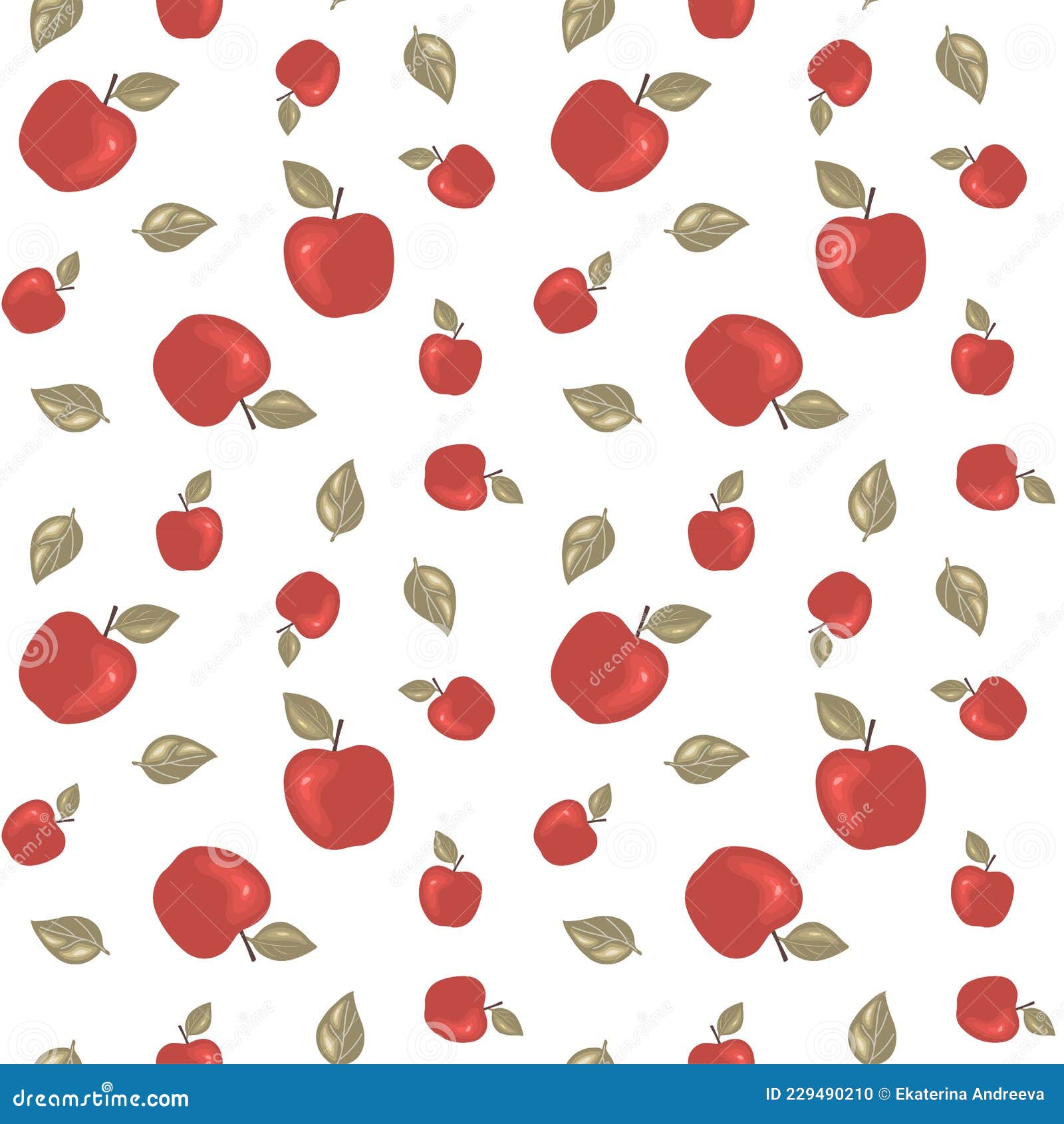 Apple seamless pattern stock vector. Illustration of healthy - 229490210