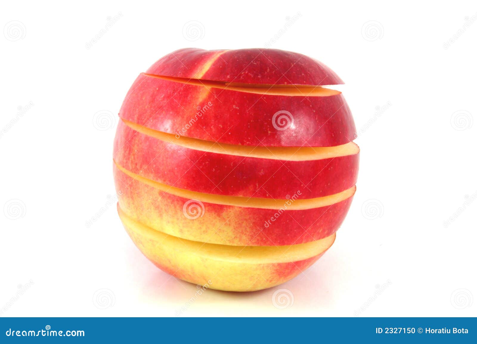 Apple in sections stock photo. Image of isolated, desert - 2327150