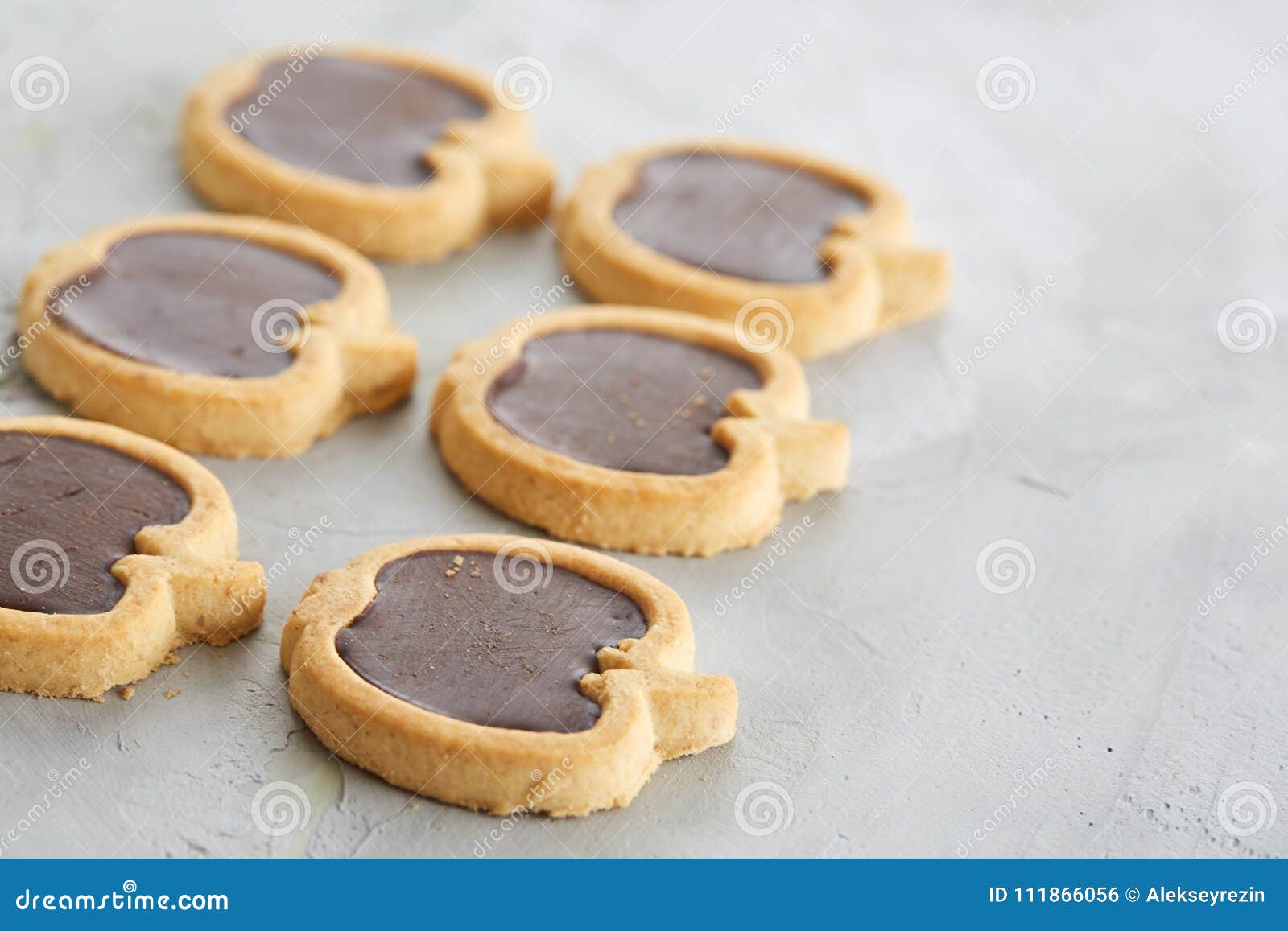 Apple Shaped Biscuits Arranged in Rows on Light Textured Background ...