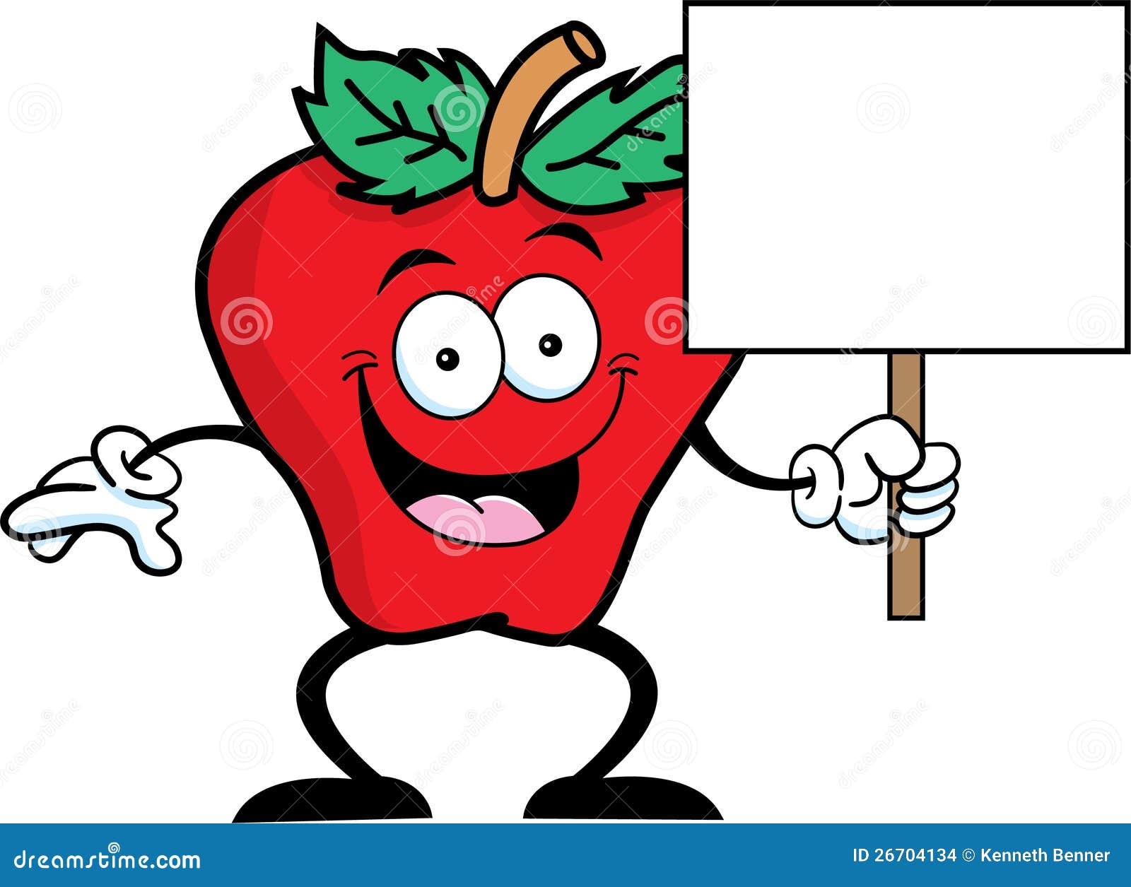 Apple Sign stock vector. Illustration of humorous, school - 26704134