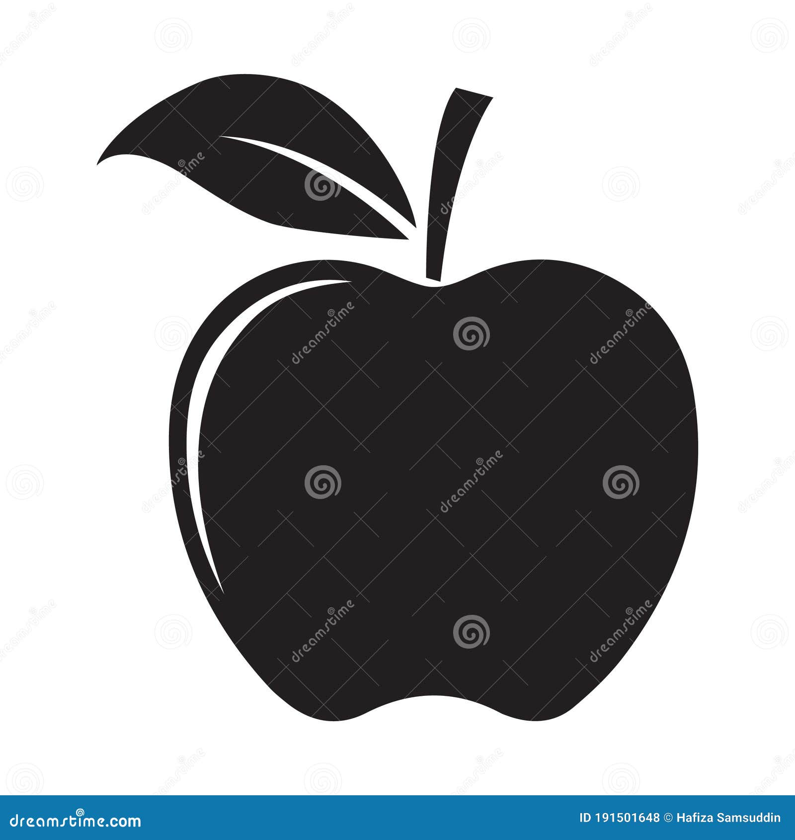 Apple Silhouette. Vector Illustration Decorative Design Stock Vector ...