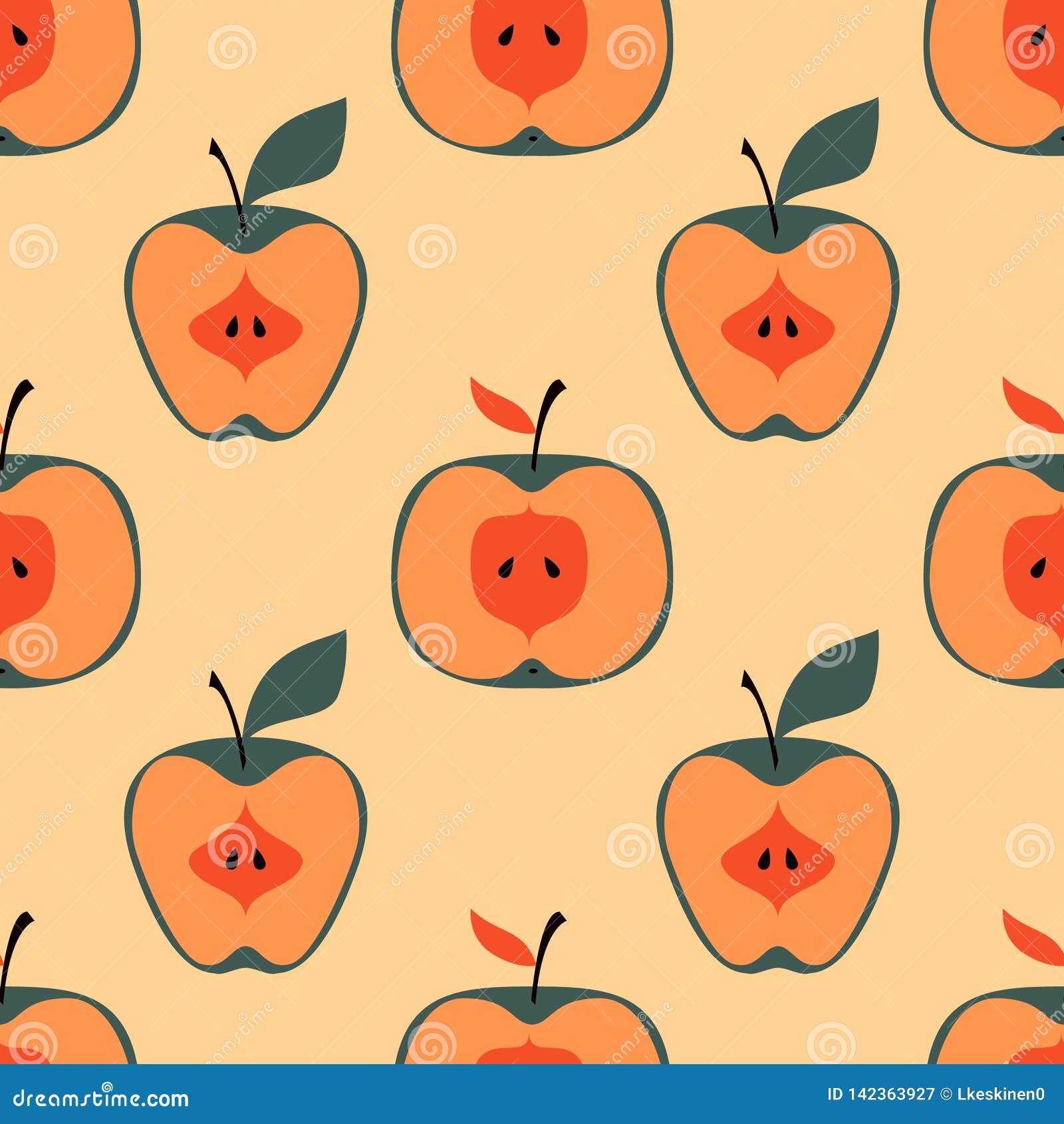 Apple simple pattern stock vector. Illustration of simple - 142363927