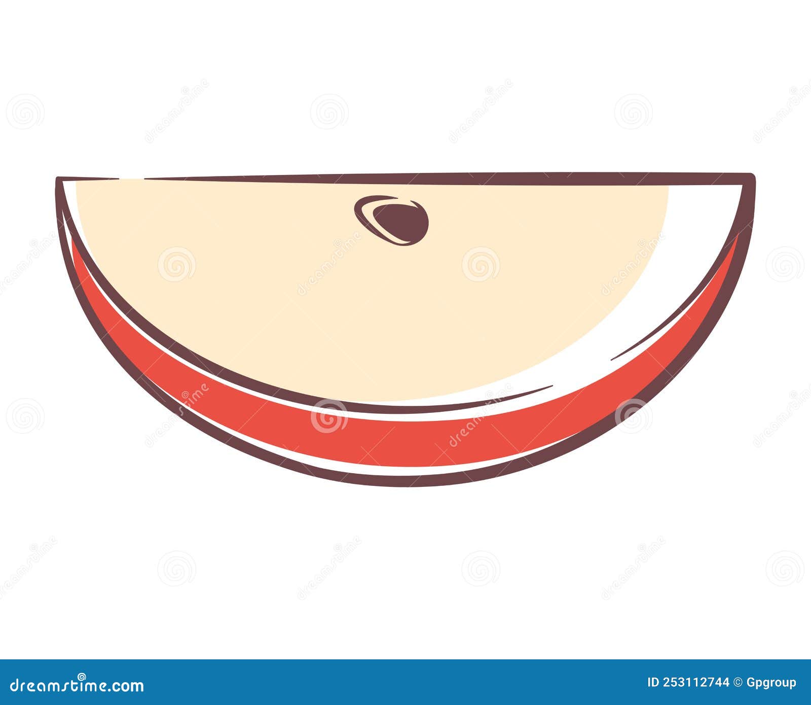 Apple slice design stock vector. Illustration of nutrition - 253112744