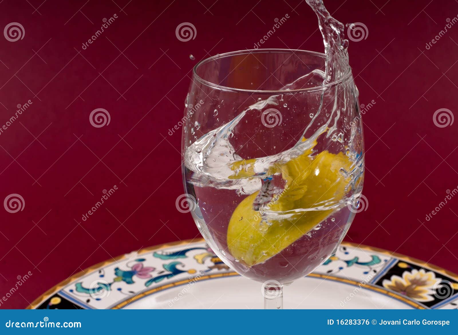 Apple Slice Splash stock photo. Image of delicious, goblet - 16283376