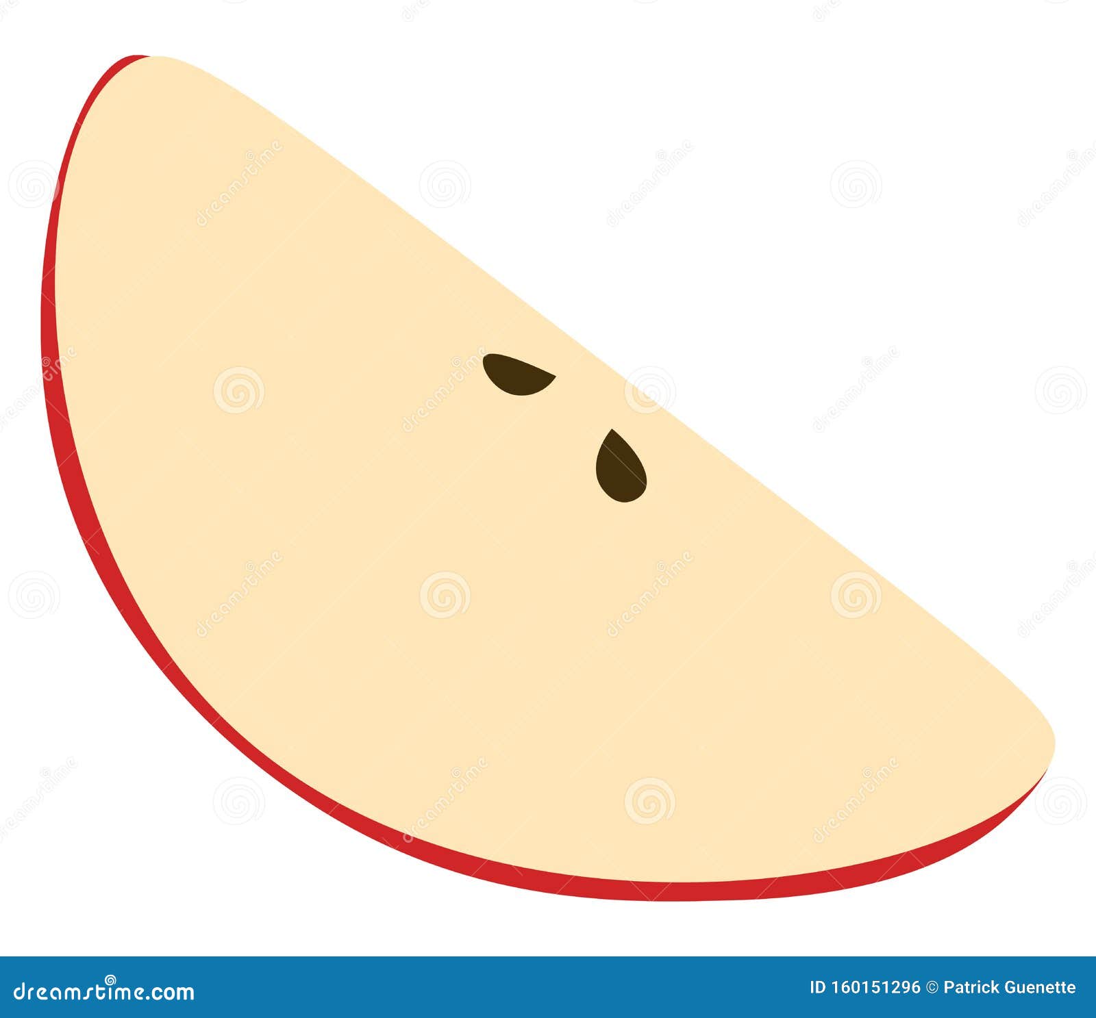 An Apple Slice Vector or Color Illustration Stock Vector - Illustration ...
