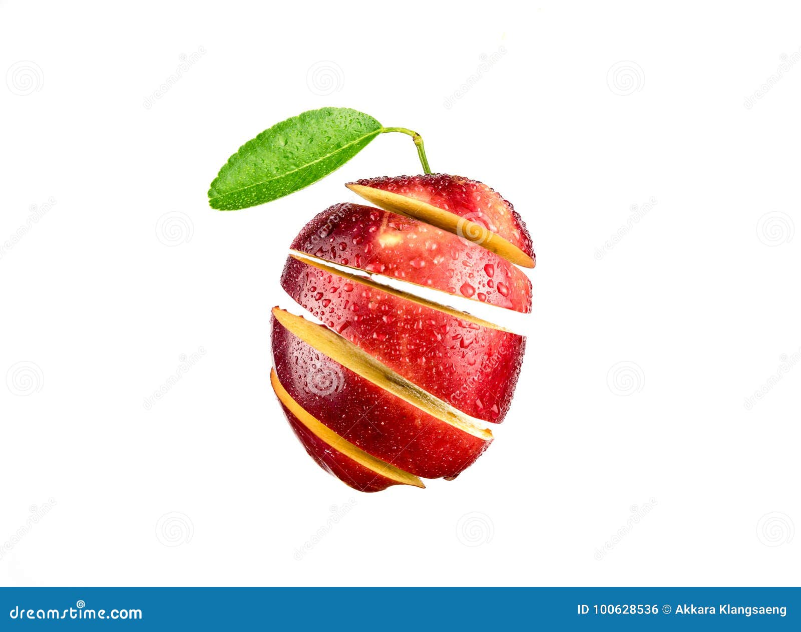 Apple Slides into Separate Pieces Stock Photo - Image of pile, concept ...