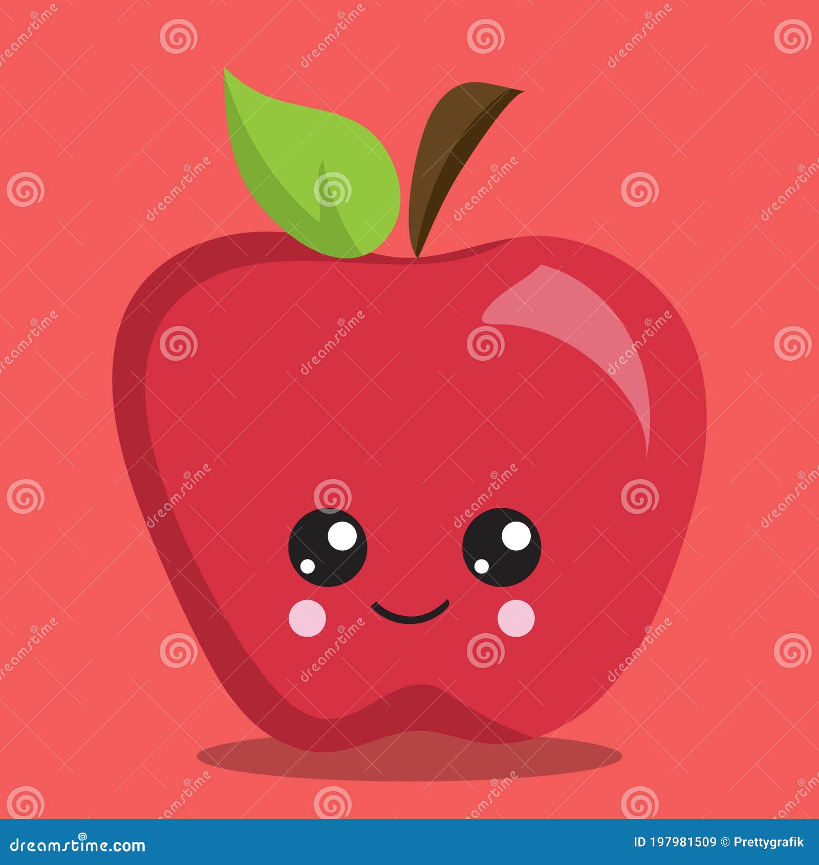 Apple Smile Cartoon | CartoonDealer.com #25524775