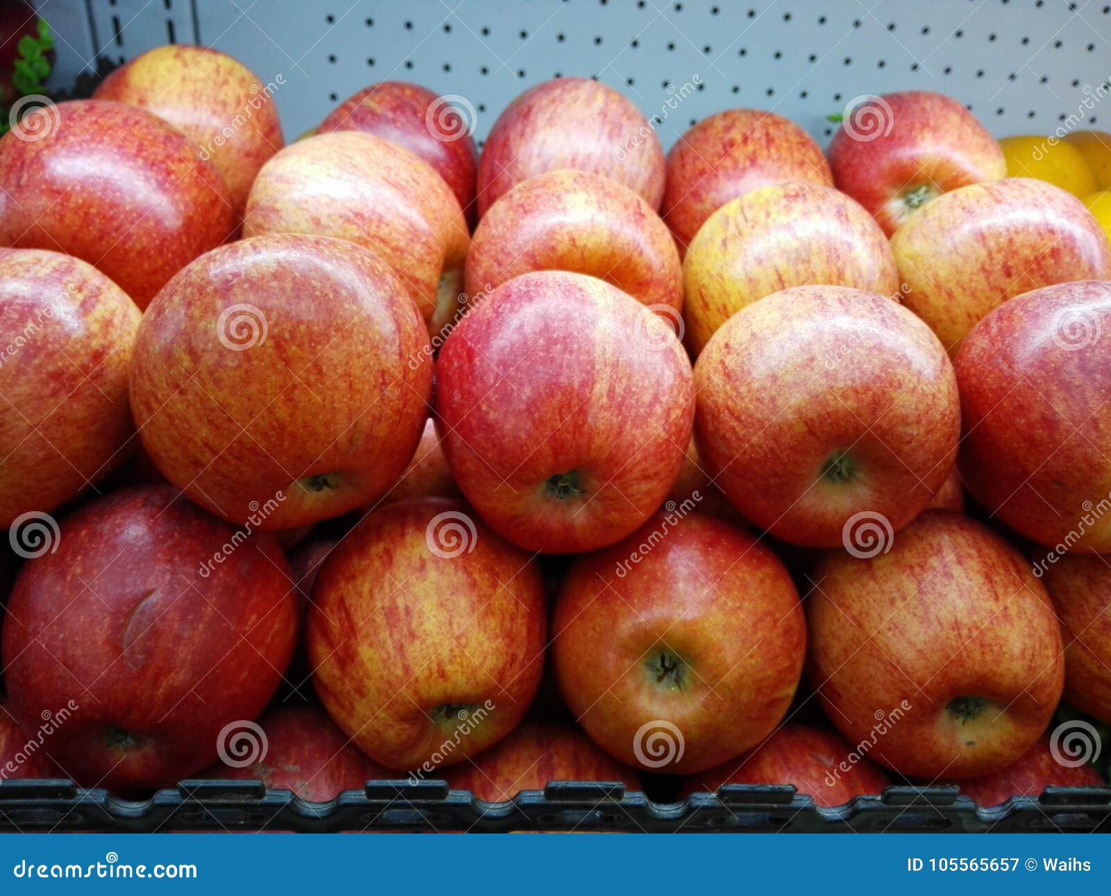 Apple is Sold at the Supermarket Fruit Counter Stock Image - Image of ...