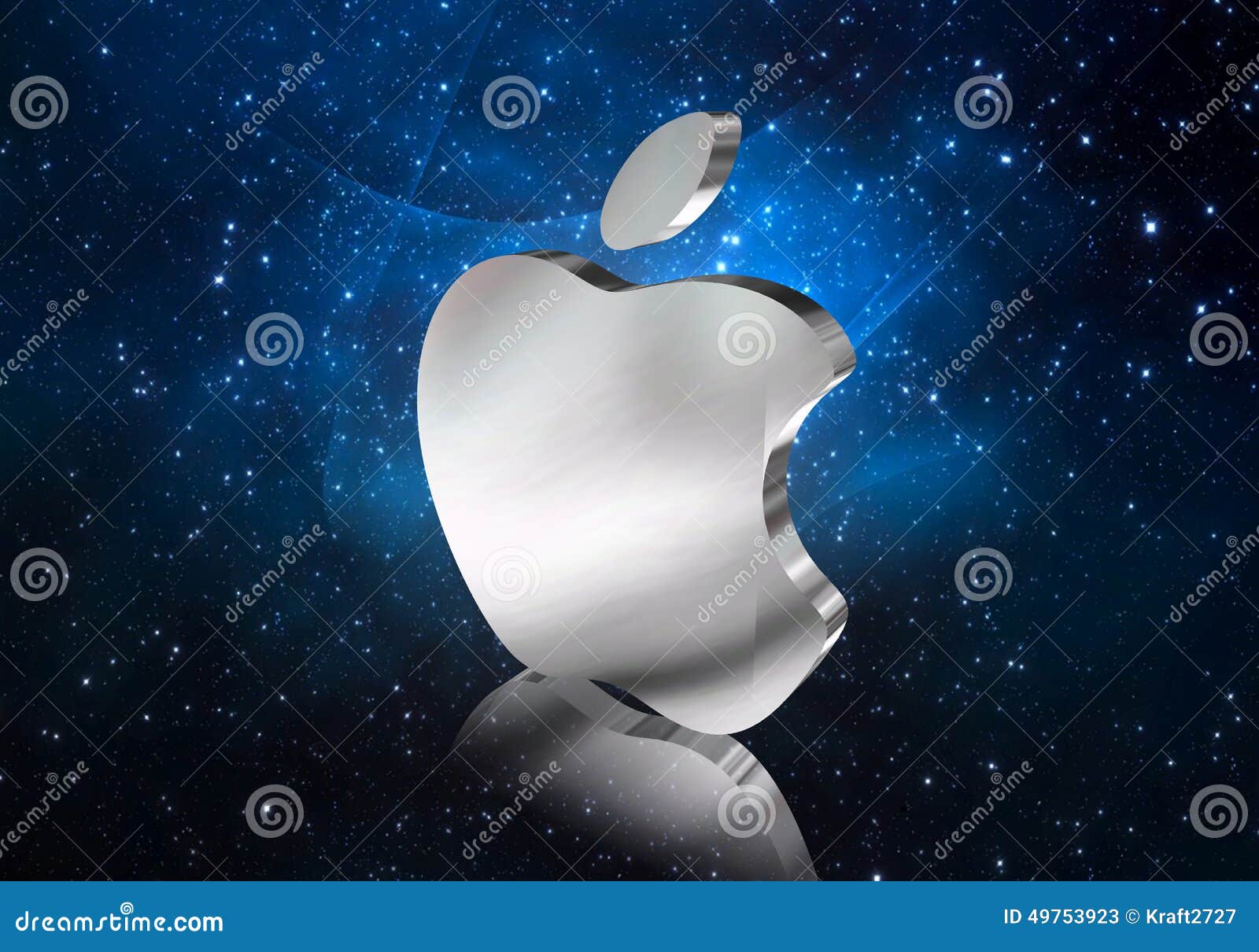 Apple and space editorial stock photo. Illustration of equipment - 49753923