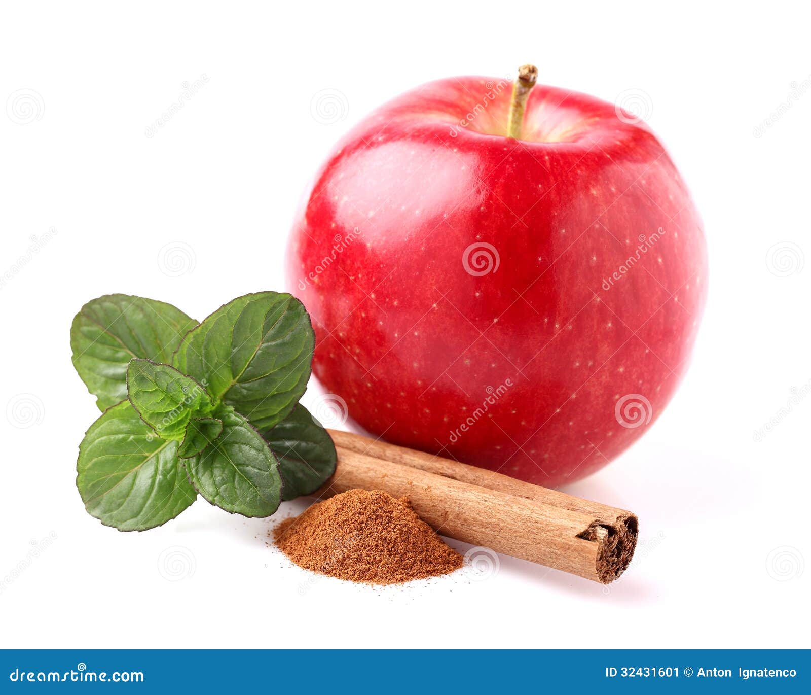 Apple with spices stock image. Image of isolated, dessert - 32431601