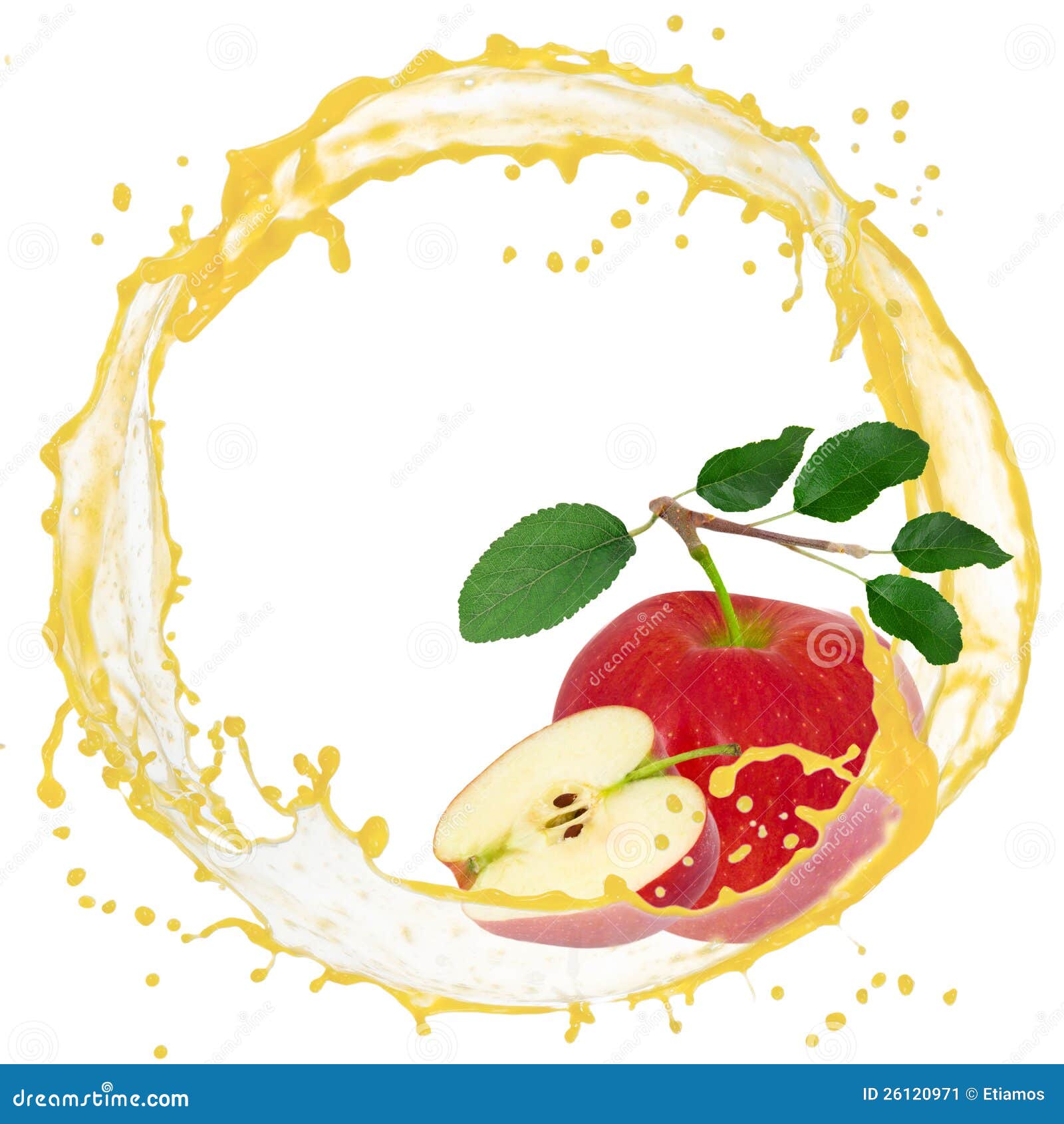 Apple splash stock illustration. Illustration of circle - 26120971