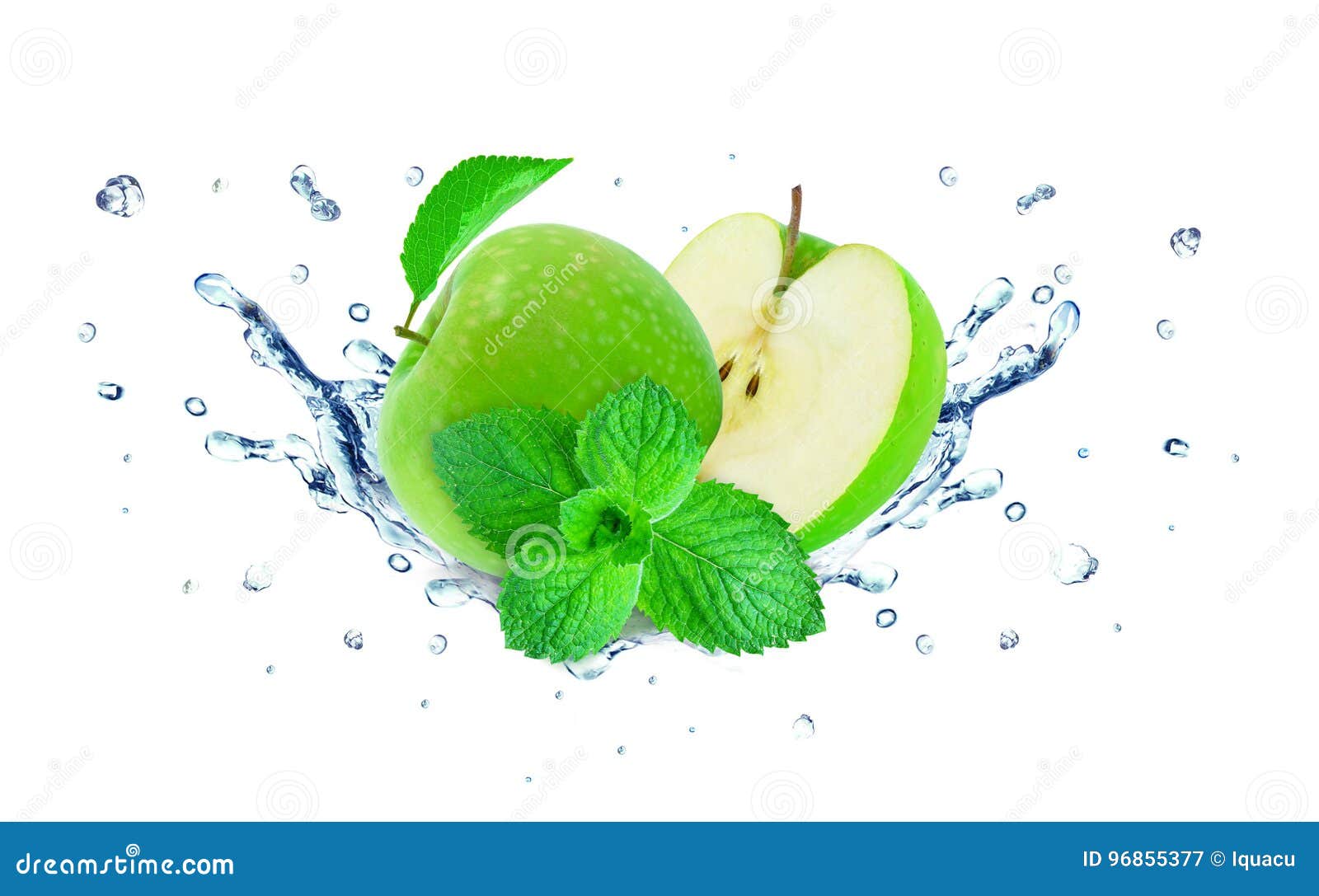 Apple splash and mint stock image. Image of wave, fresh - 96855377