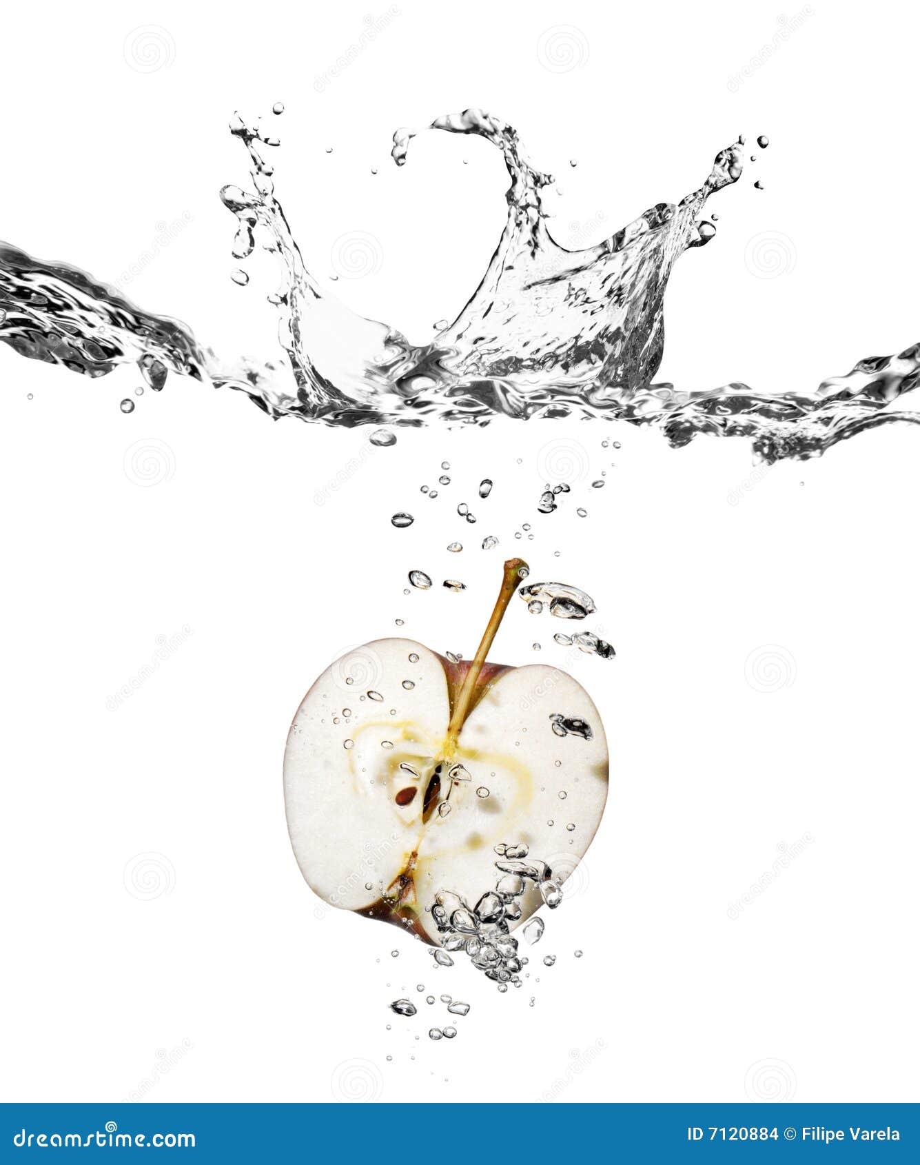 Apple splash in water stock photo. Image of abstract, fresh - 7120884