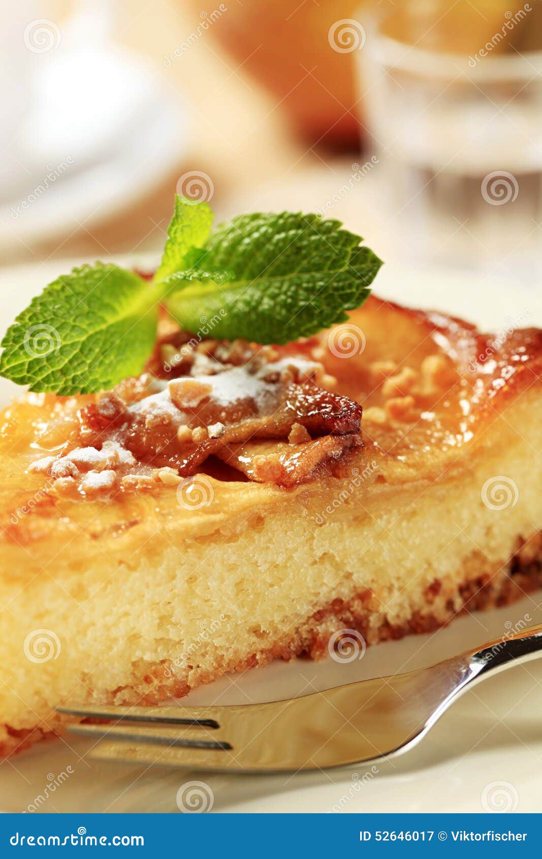 Apple sponge cake stock image. Image of cake, coffee - 52646017