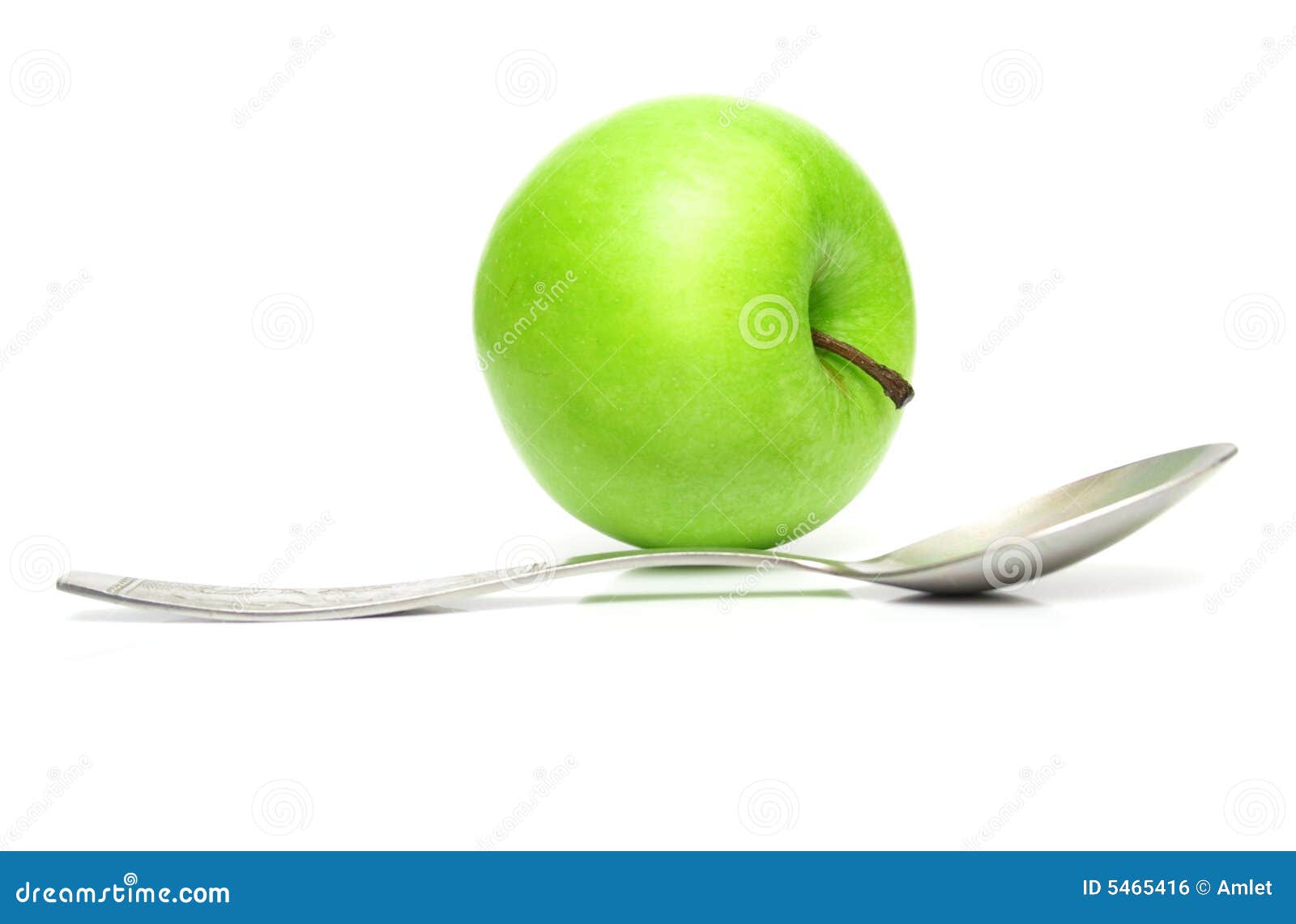 Apple and spoon stock photo. Image of diet, improving - 5465416