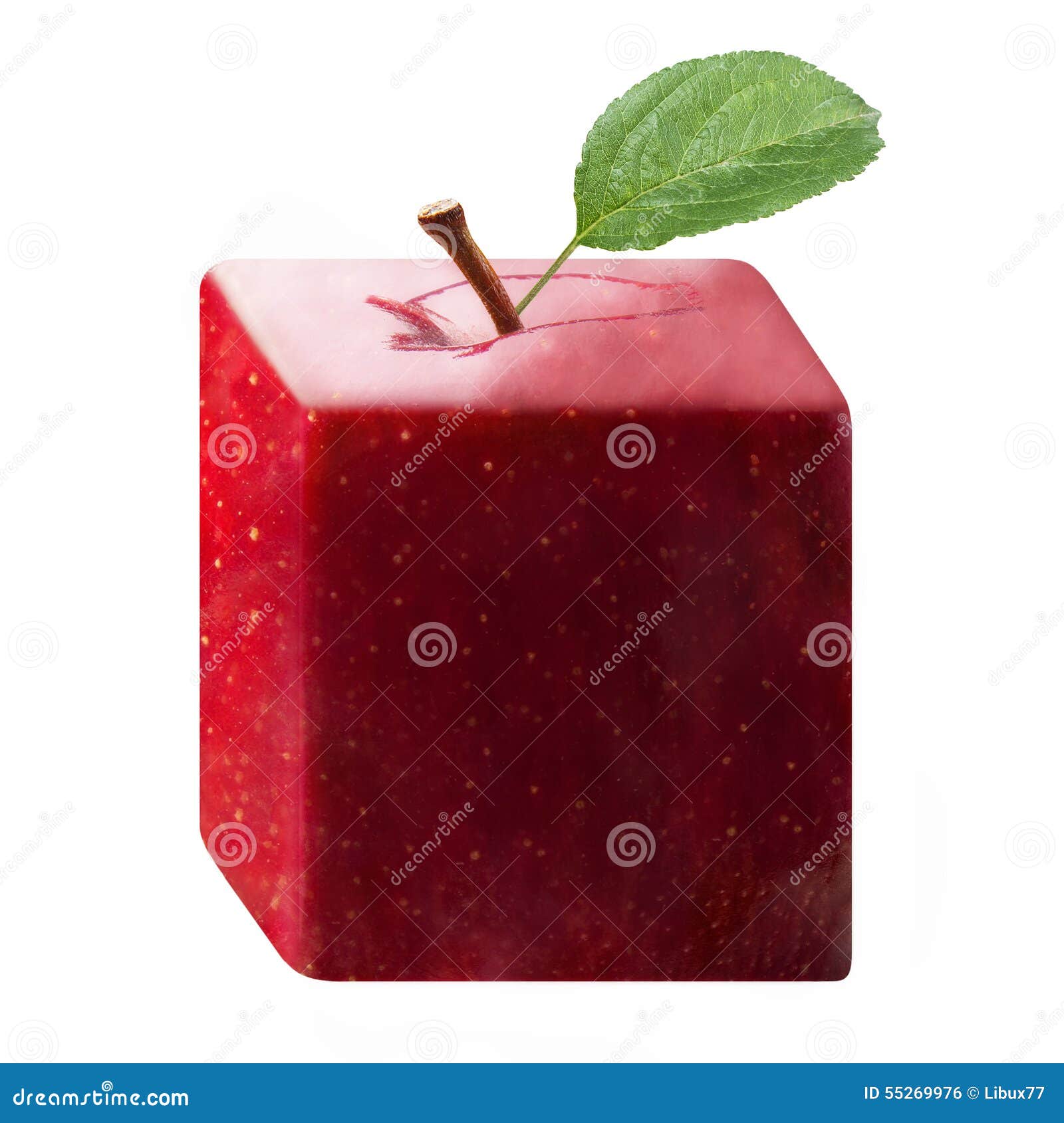 Red Apple, Square Closeup Photo, Top View | CartoonDealer.com #183776256