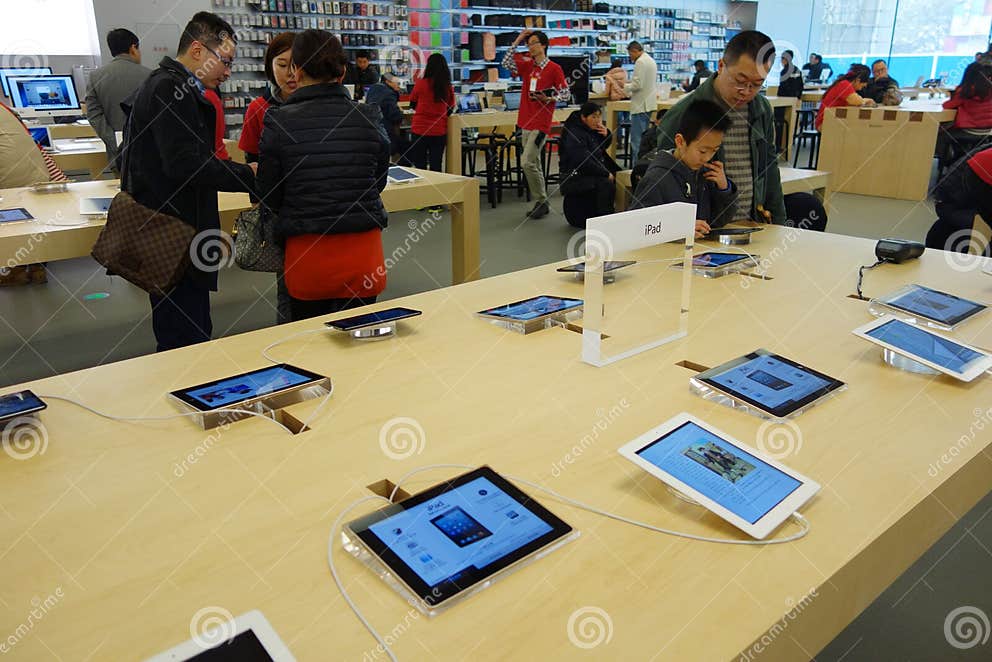 Apple Store in Chengdu Interior Editorial Photography - Image of ...