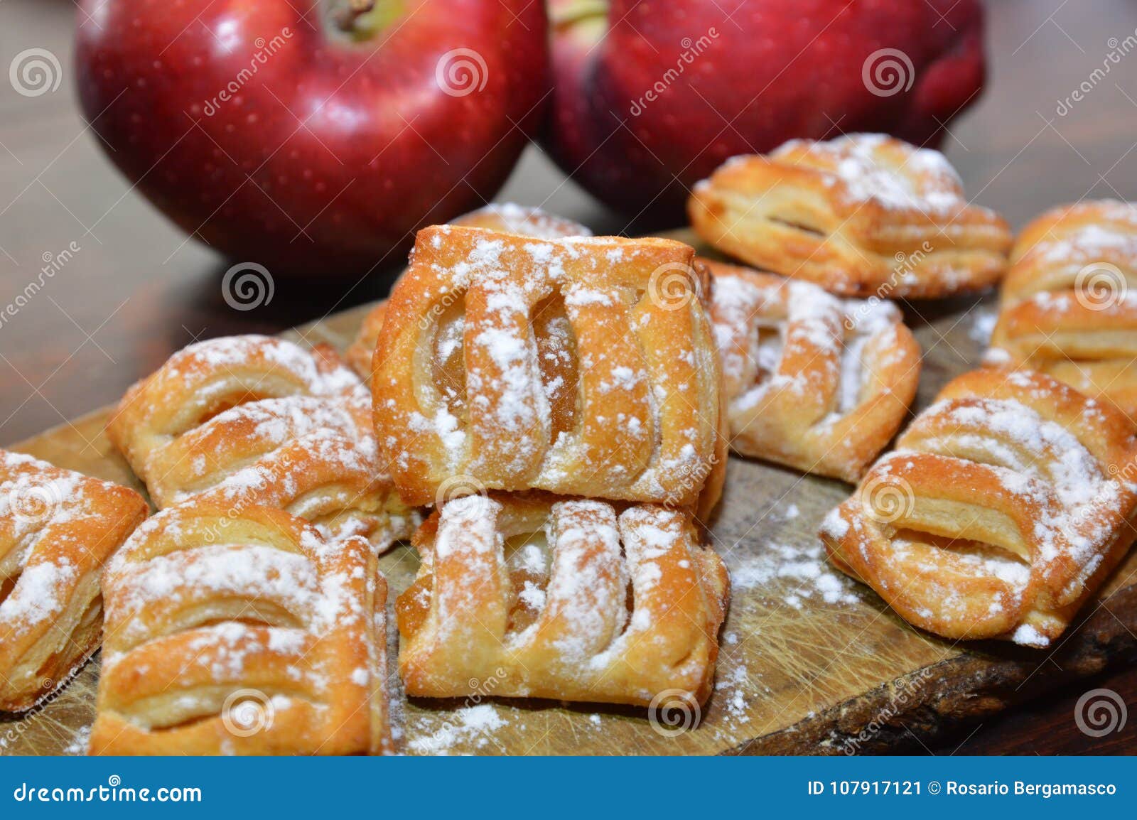 Apple strudel cookies stock image. Image of baking, pastry - 107917121