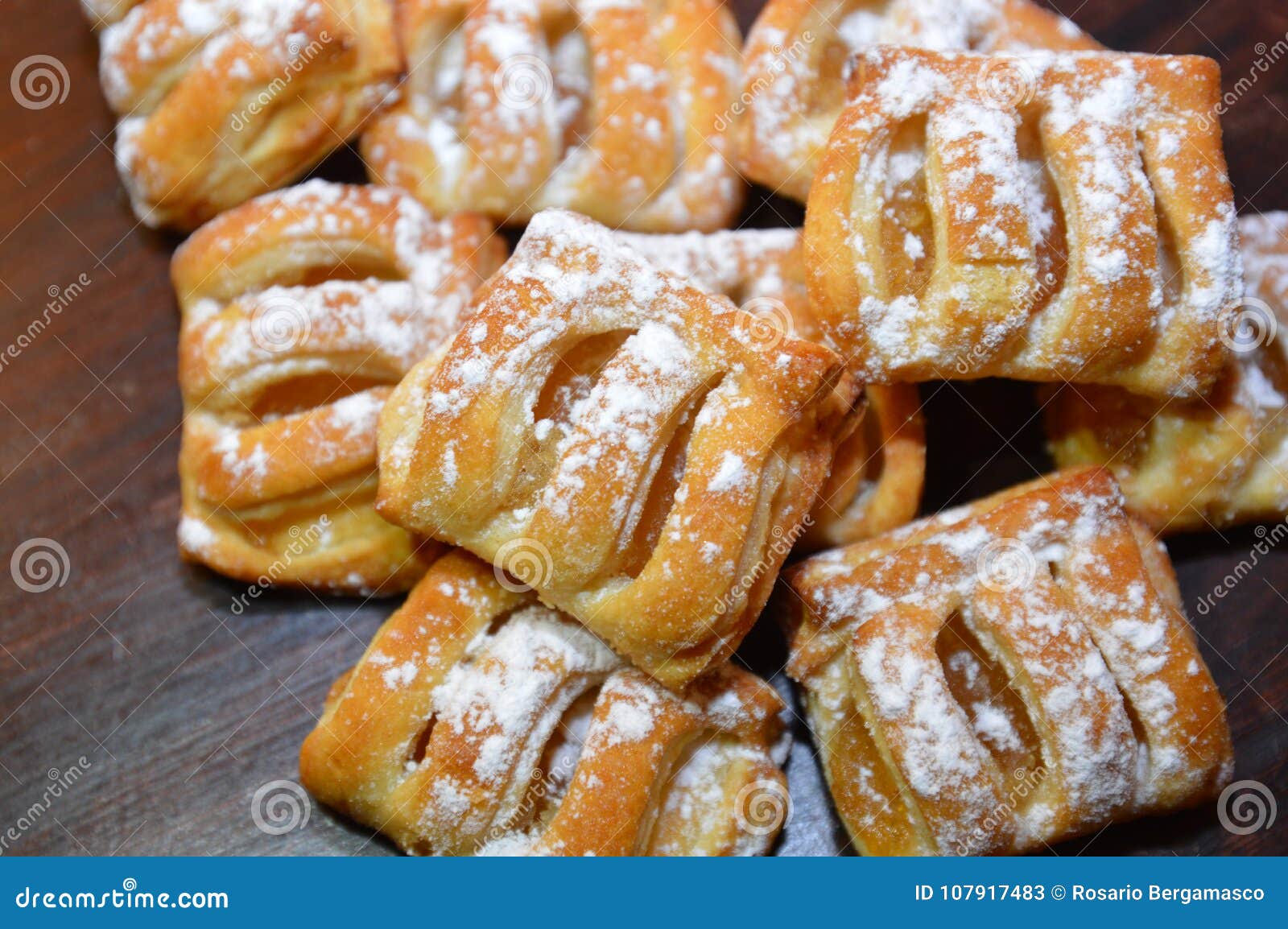 Apple strudel cookies stock image. Image of sweet, pastry - 107917483