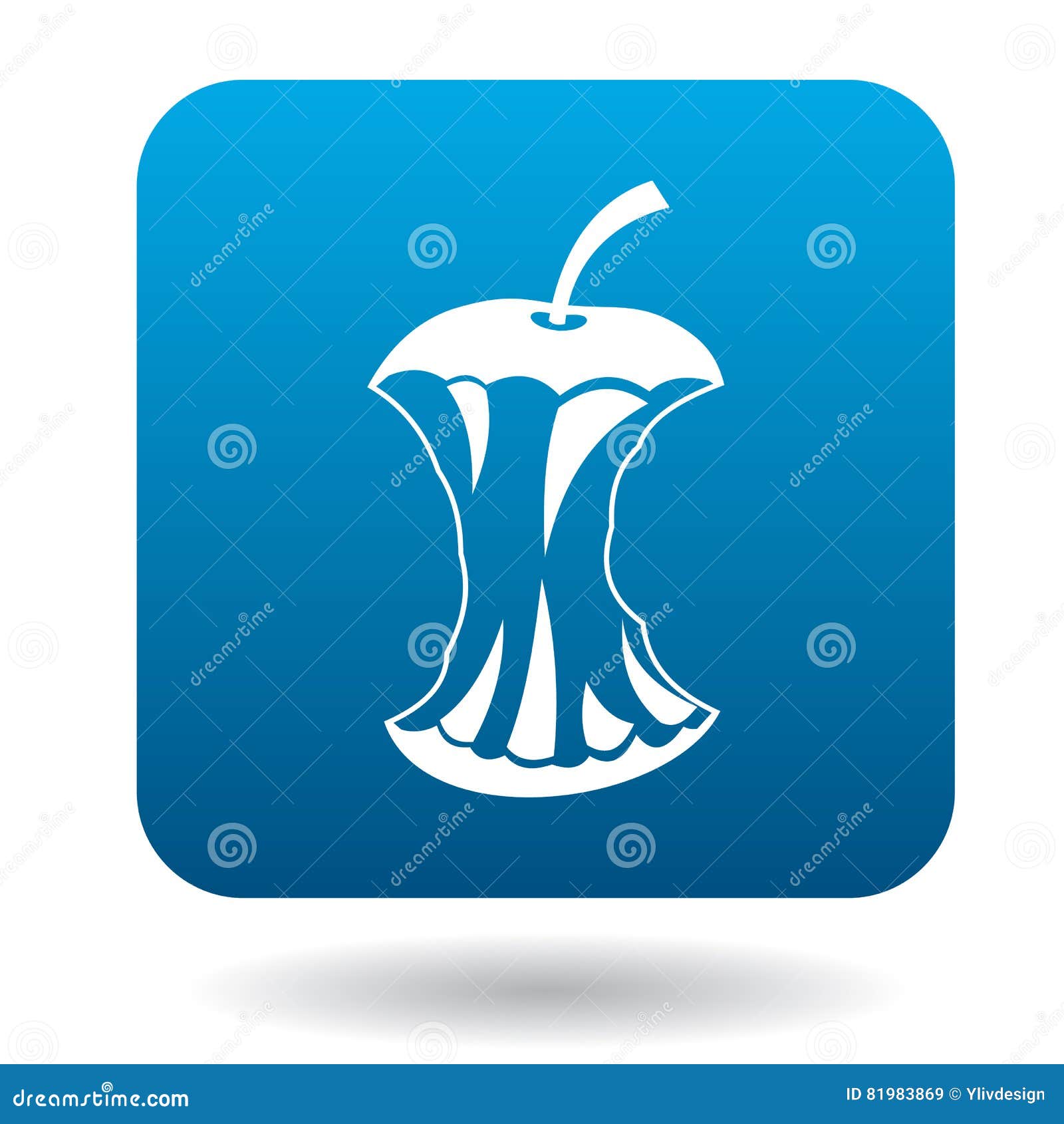 Apple Stump Icon in Simple Style Stock Vector - Illustration of garden ...
