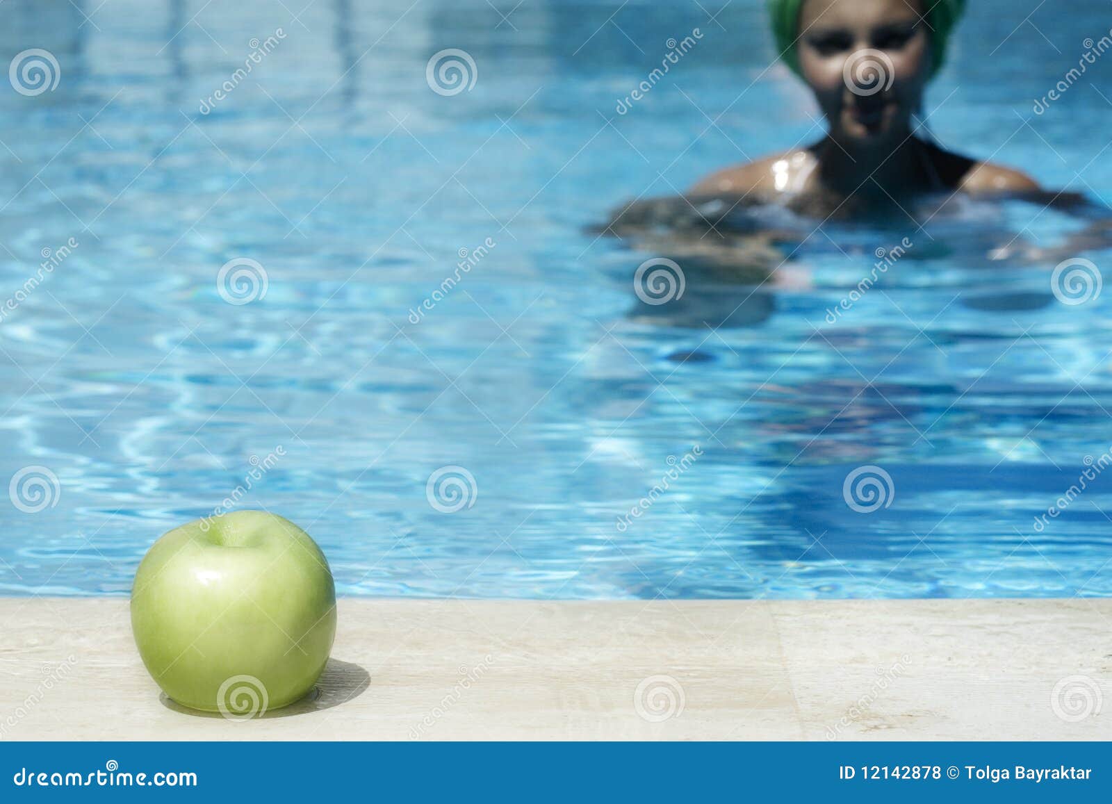 Apple after swim stock photo. Image of descent, human - 12142878