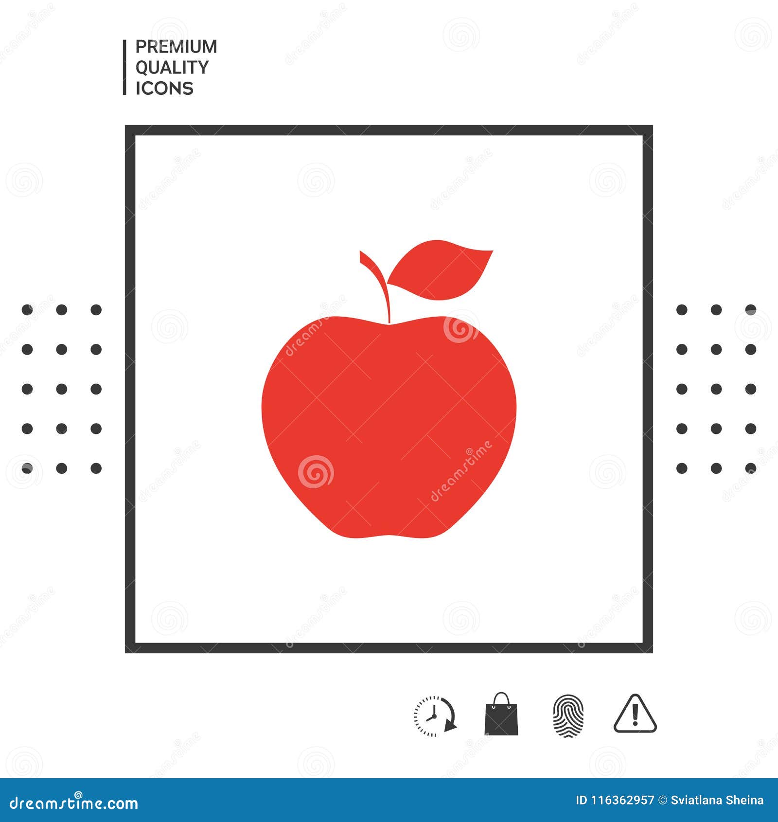 Apple symbolssymbol vektor illustrationer. Illustration av frukt ...